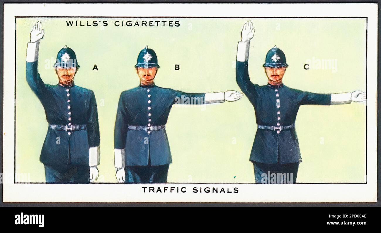 Policeman Traffic Signals 00001 - Car Vintage Cigarette Card Stock ...
