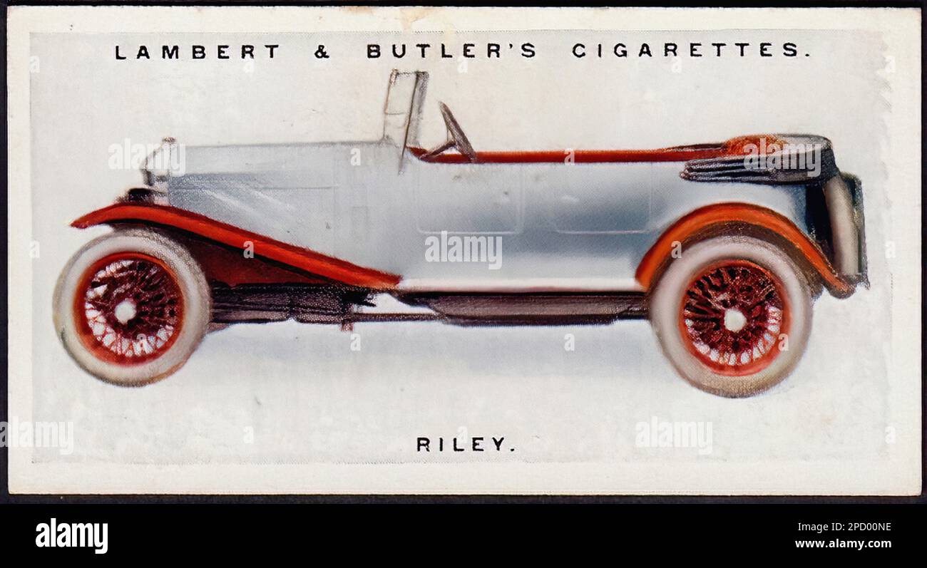 Riley Motor Car, 1926 - Car Vintage Cigarette Card Stock Photo - Alamy