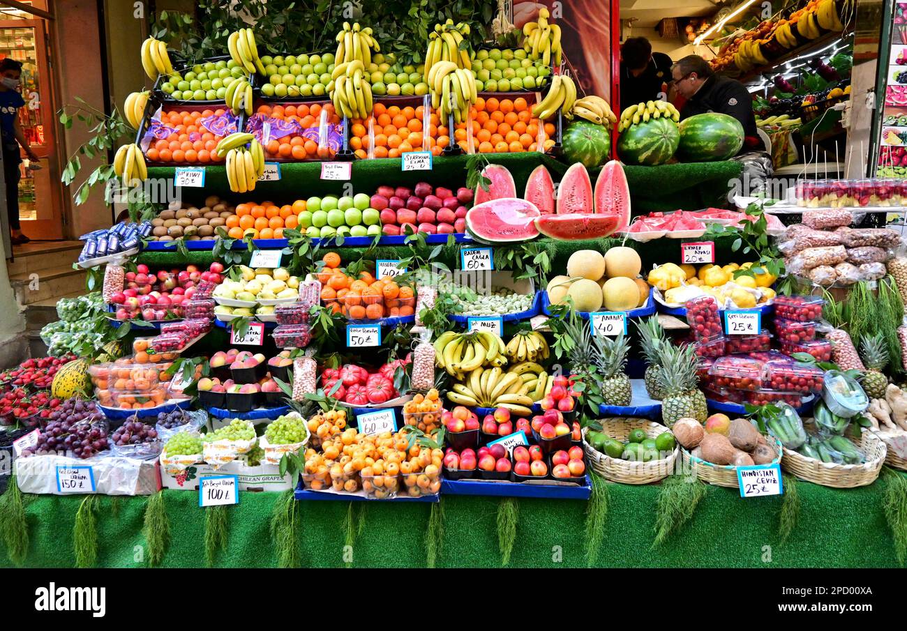 Mediterranean fruit display hi-res stock photography and images - Alamy
