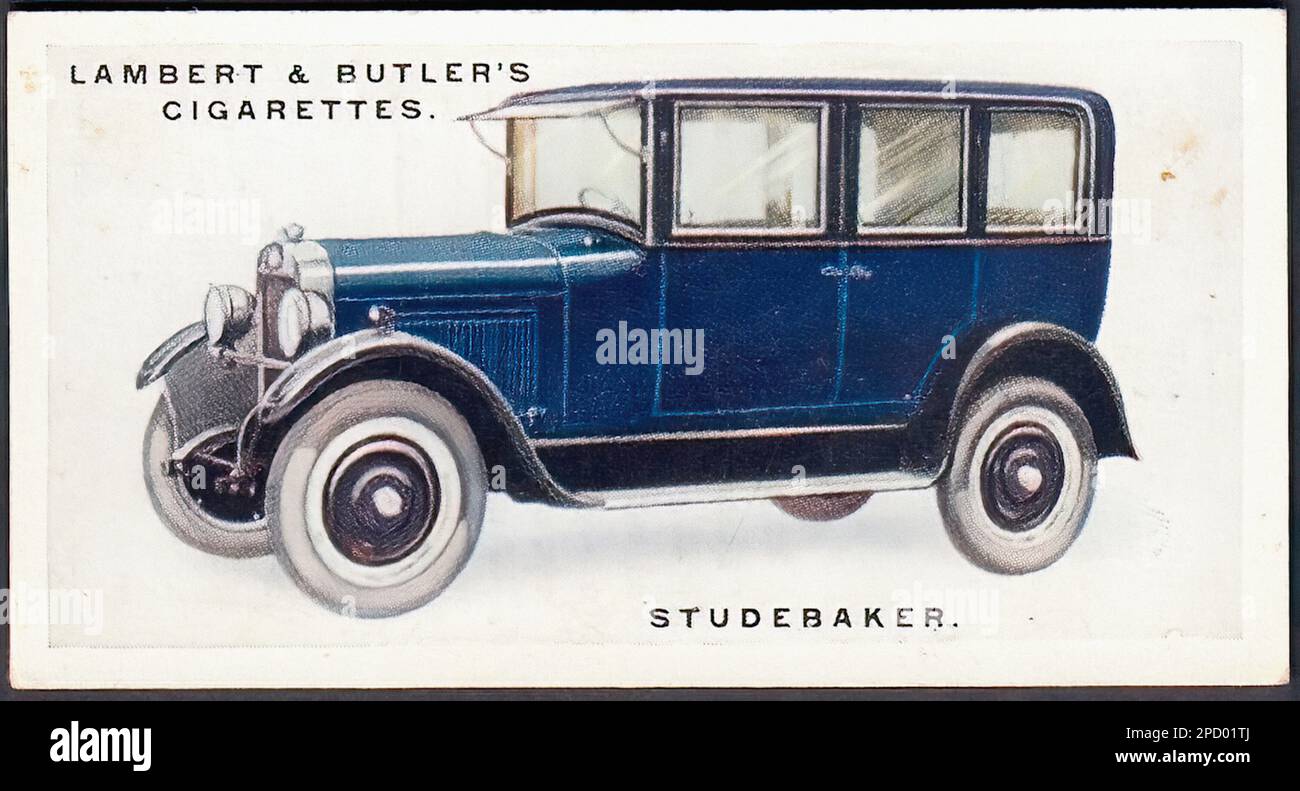 Studebaker Standard six - Car Vintage Cigarette Card Stock Photo - Alamy