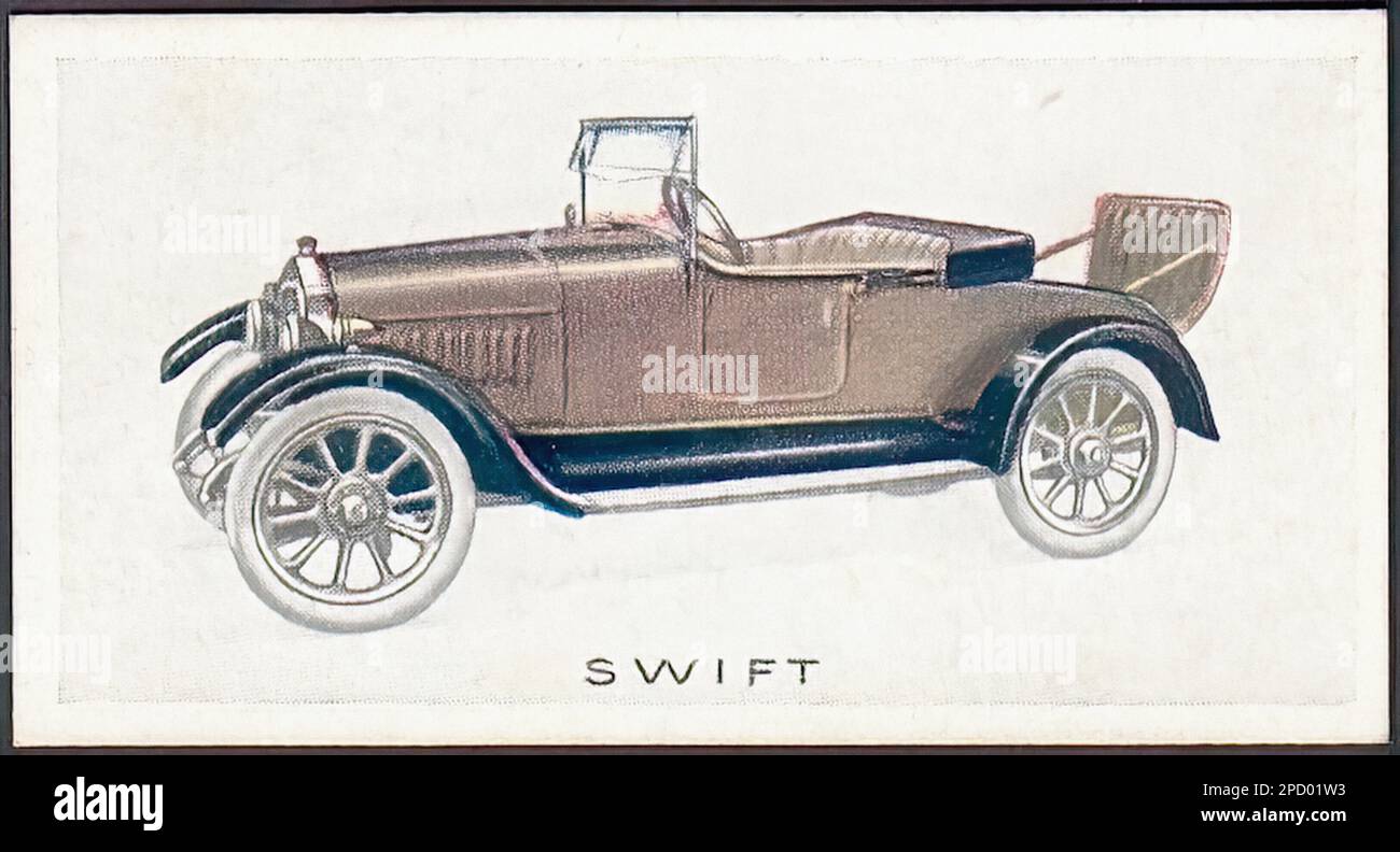 Swift Motor Car 1923 - Car Vintage Cigarette Card Stock Photo - Alamy