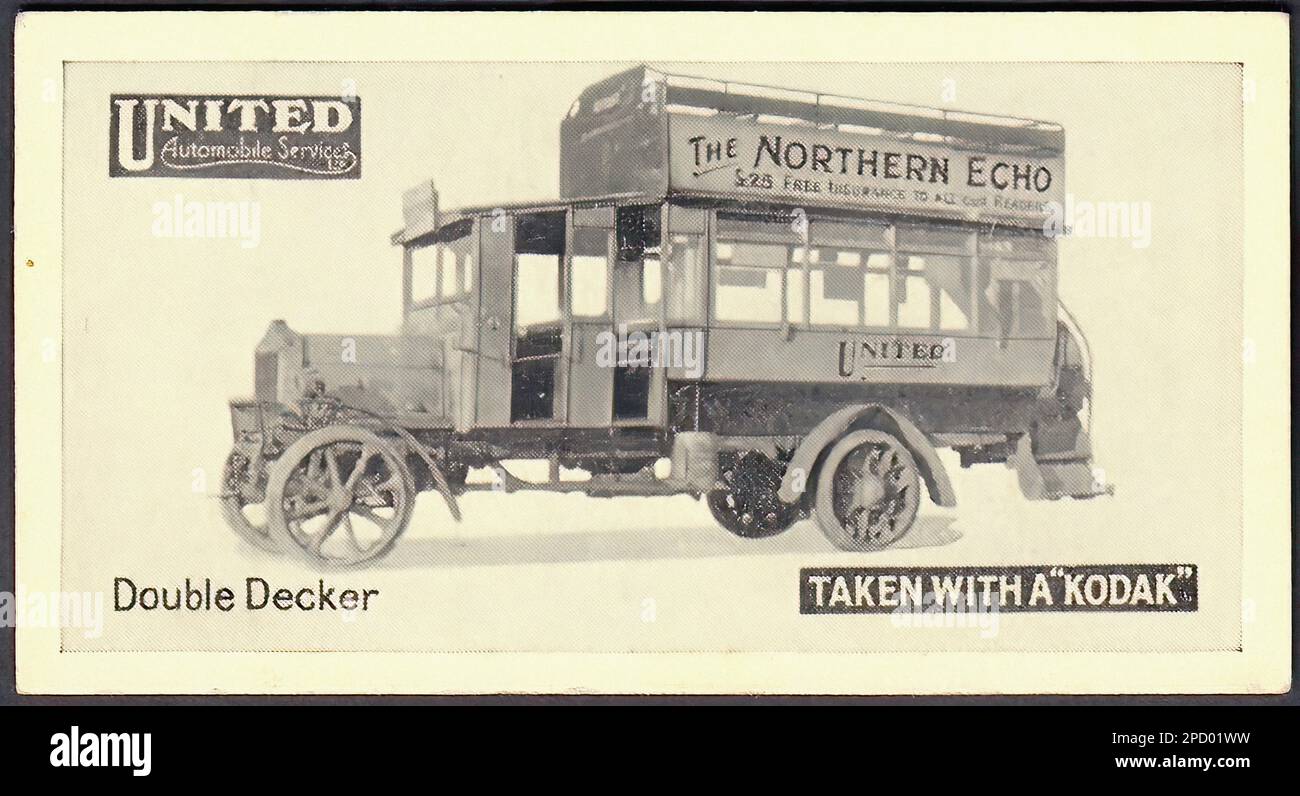 United Bus 1925 - Car Vintage Tradecard Stock Photo - Alamy