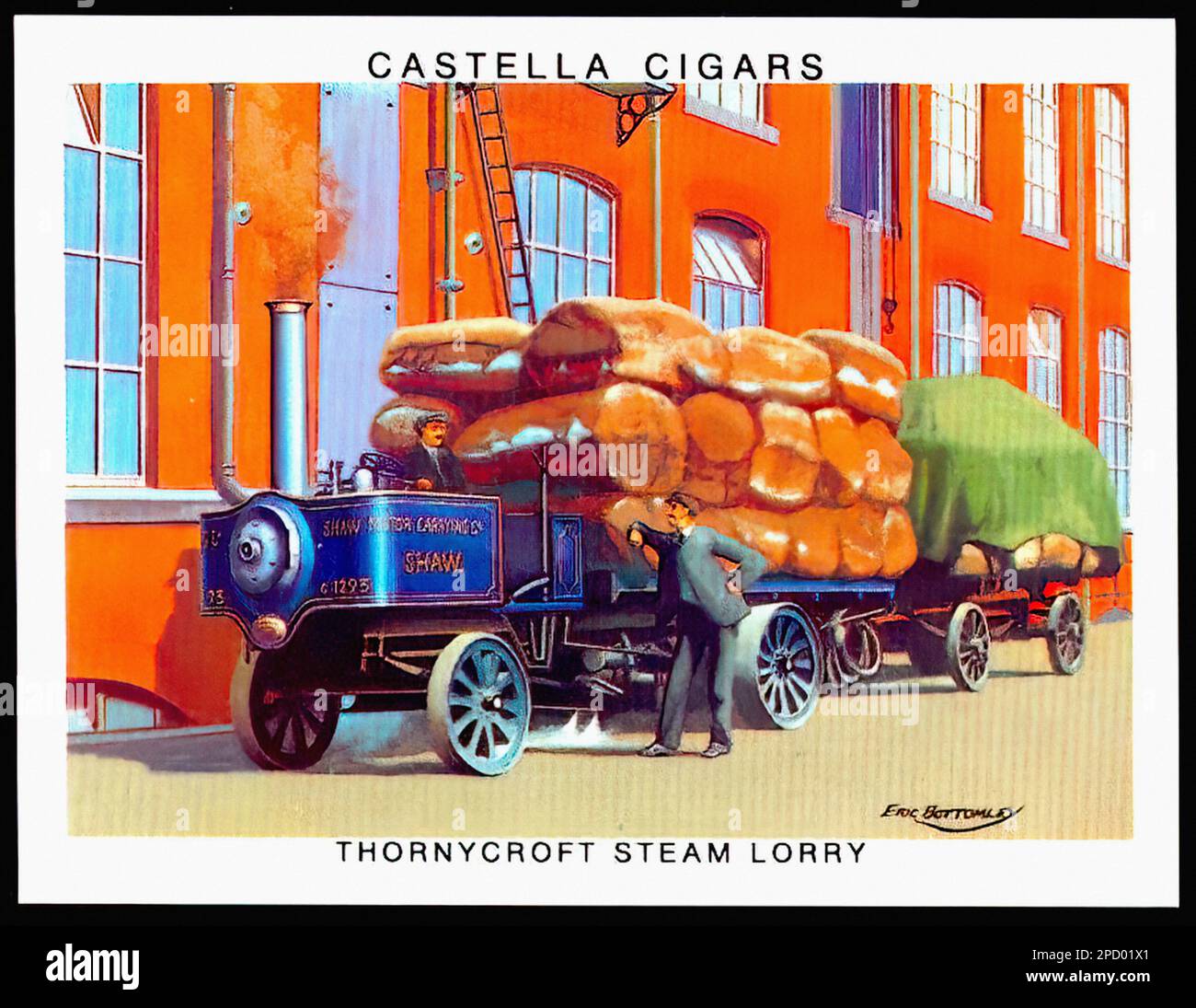 Thornycroft Steam Lorry - Car Vintage Cigar Card Stock Photo - Alamy
