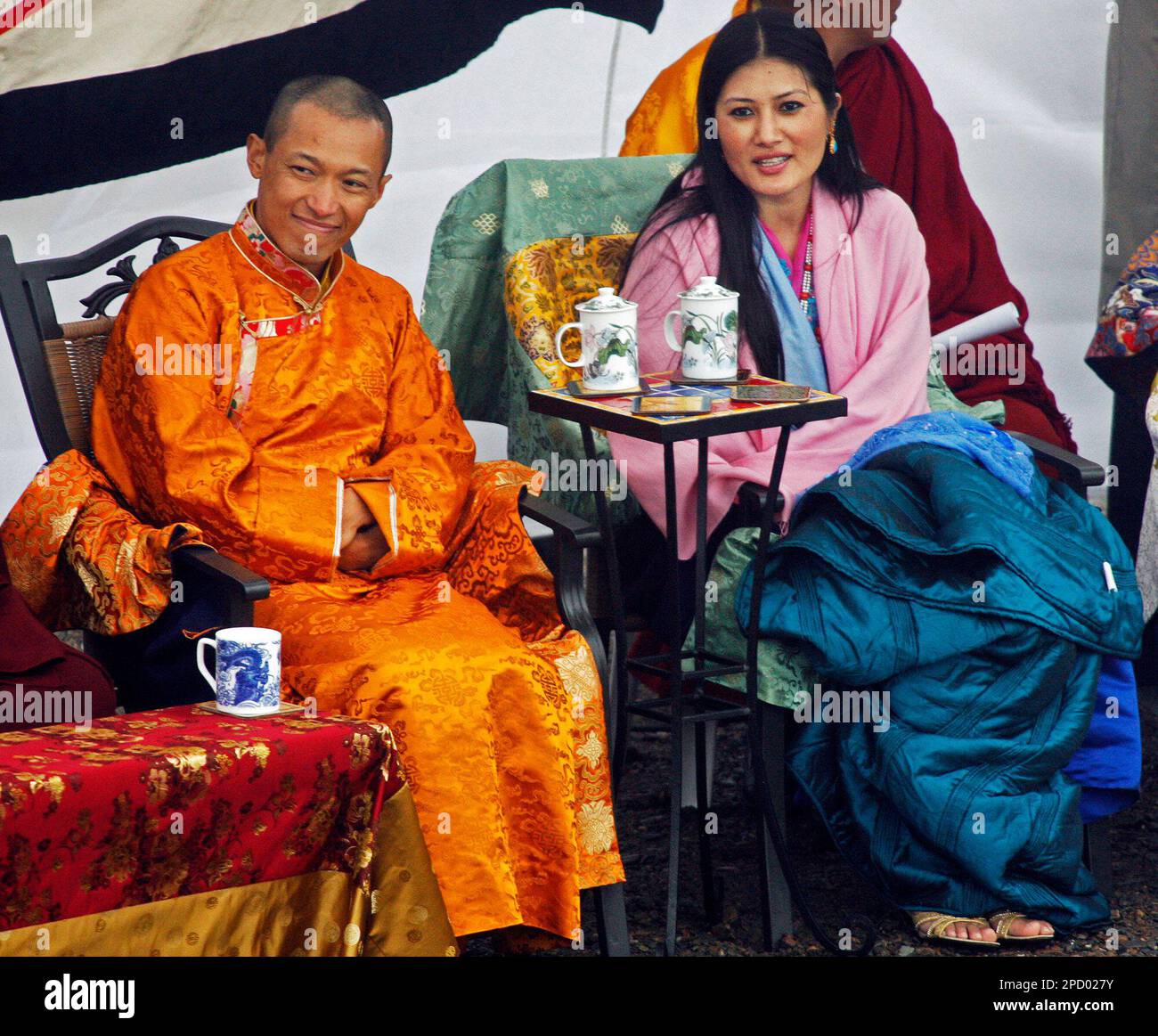 Sakyong Mipham Rinpoche, left, and Princess Tseyang Palmo participate ...