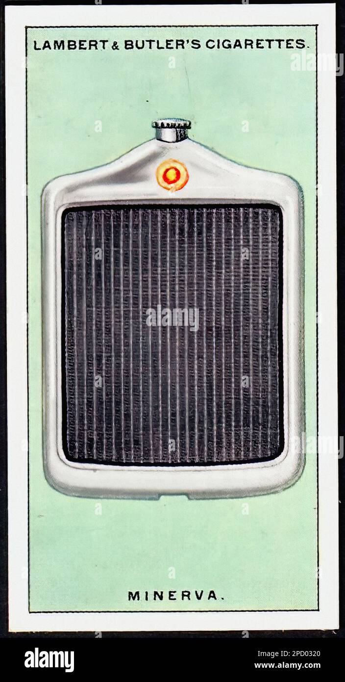 Minerva - Car Vintage Cigarette Card Stock Photo - Alamy