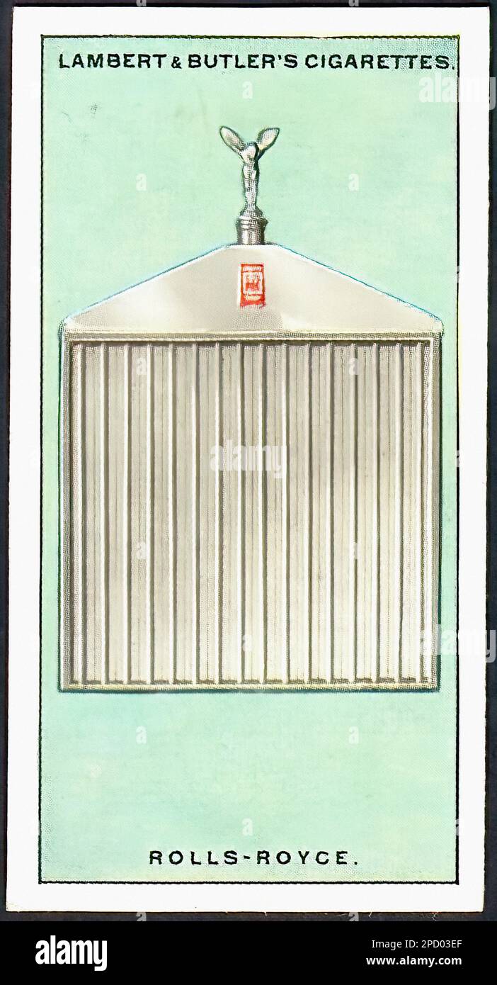 Rolls Royce - Car Vintage Cigarette Card Stock Photo - Alamy
