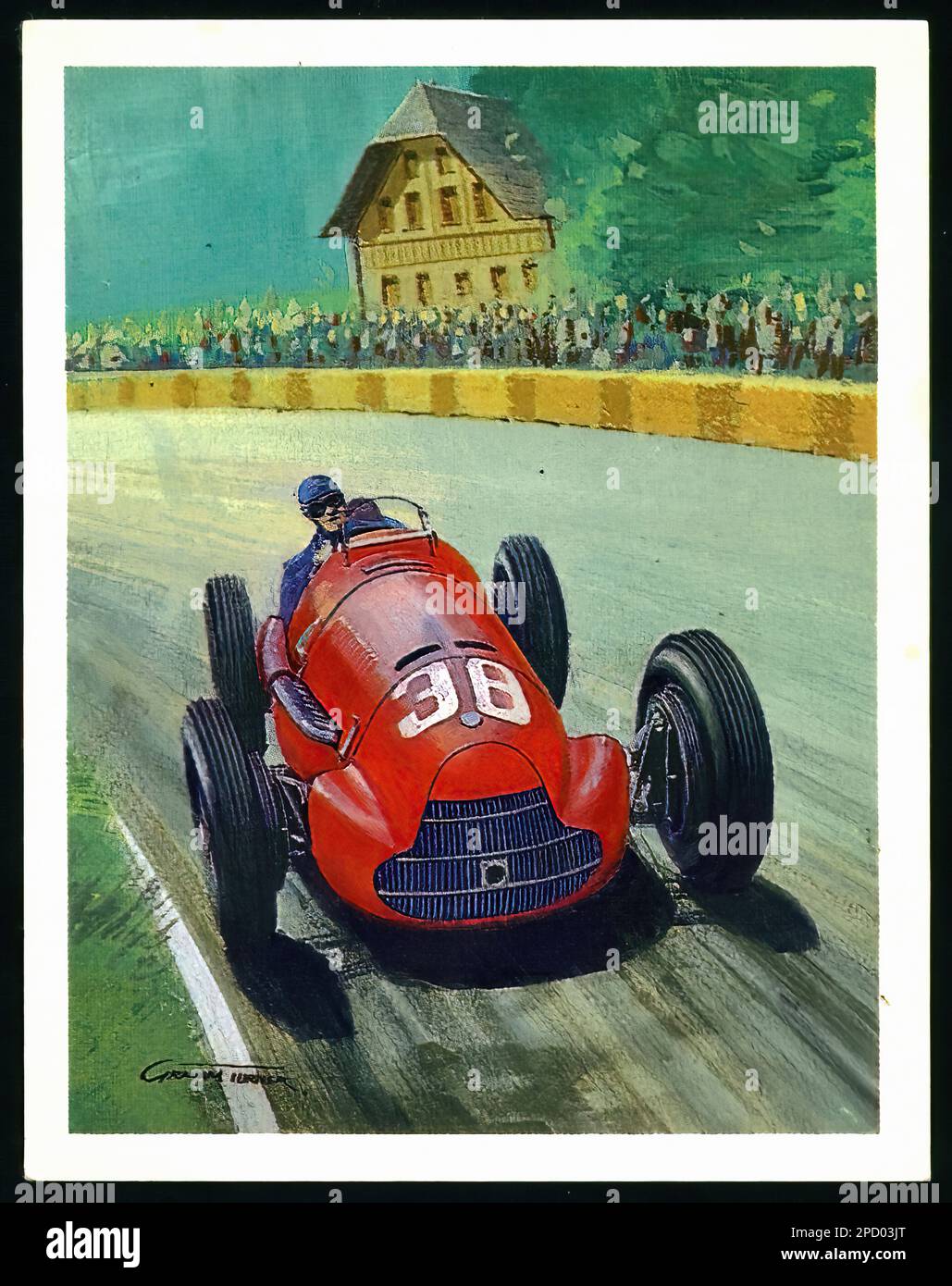1947 Alfa Romeo - Car Vintage Cigar Card Stock Photo - Alamy