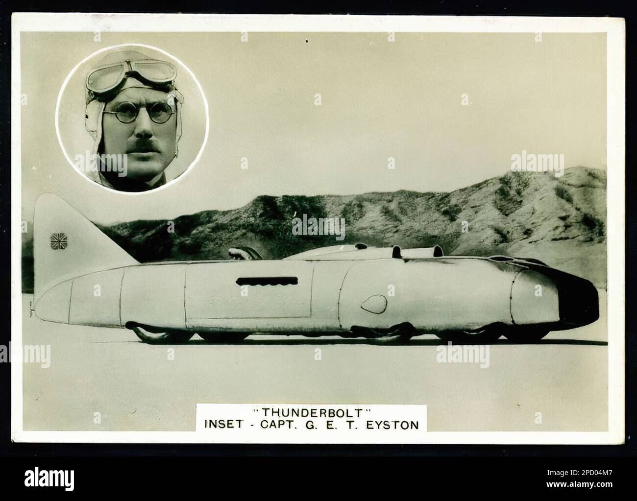 Thunderbolt & Captain Eyston - Car Vintage Ardath Photocard Stock Photo ...
