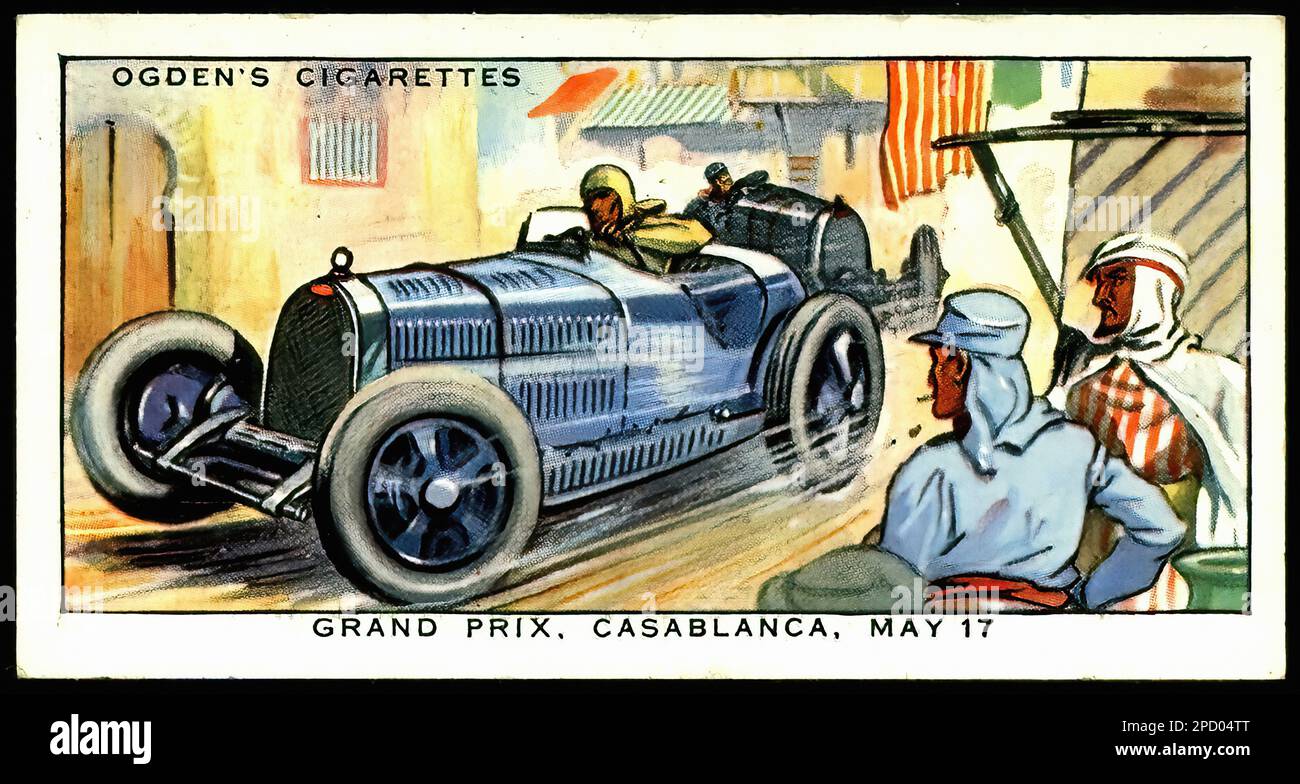 Casablanca Grand Prix 1931 - Car Vintage Cigarette Card Stock Photo - Alamy