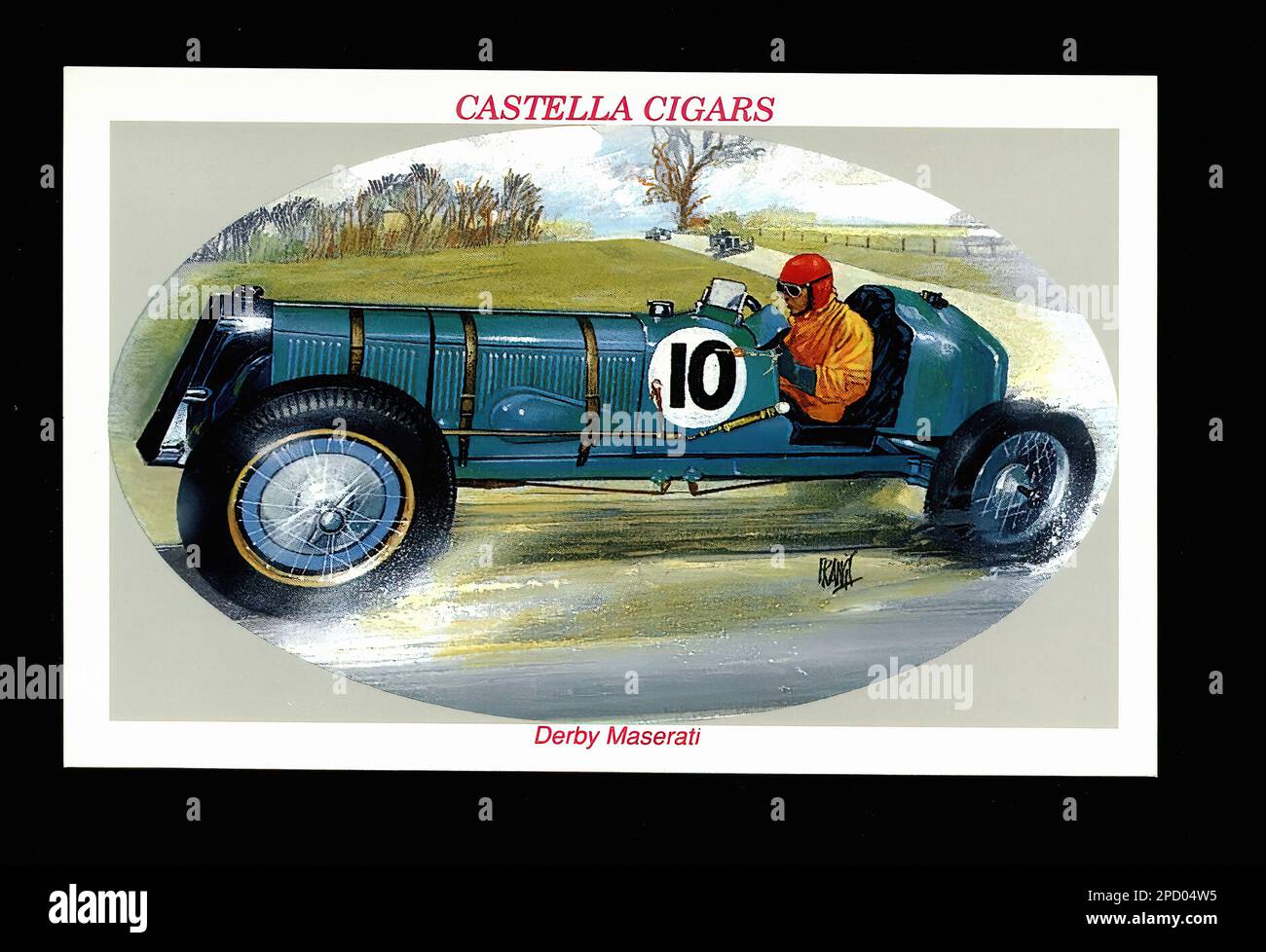 Derby Maserati - Car Vintage Cigar Card Stock Photo - Alamy
