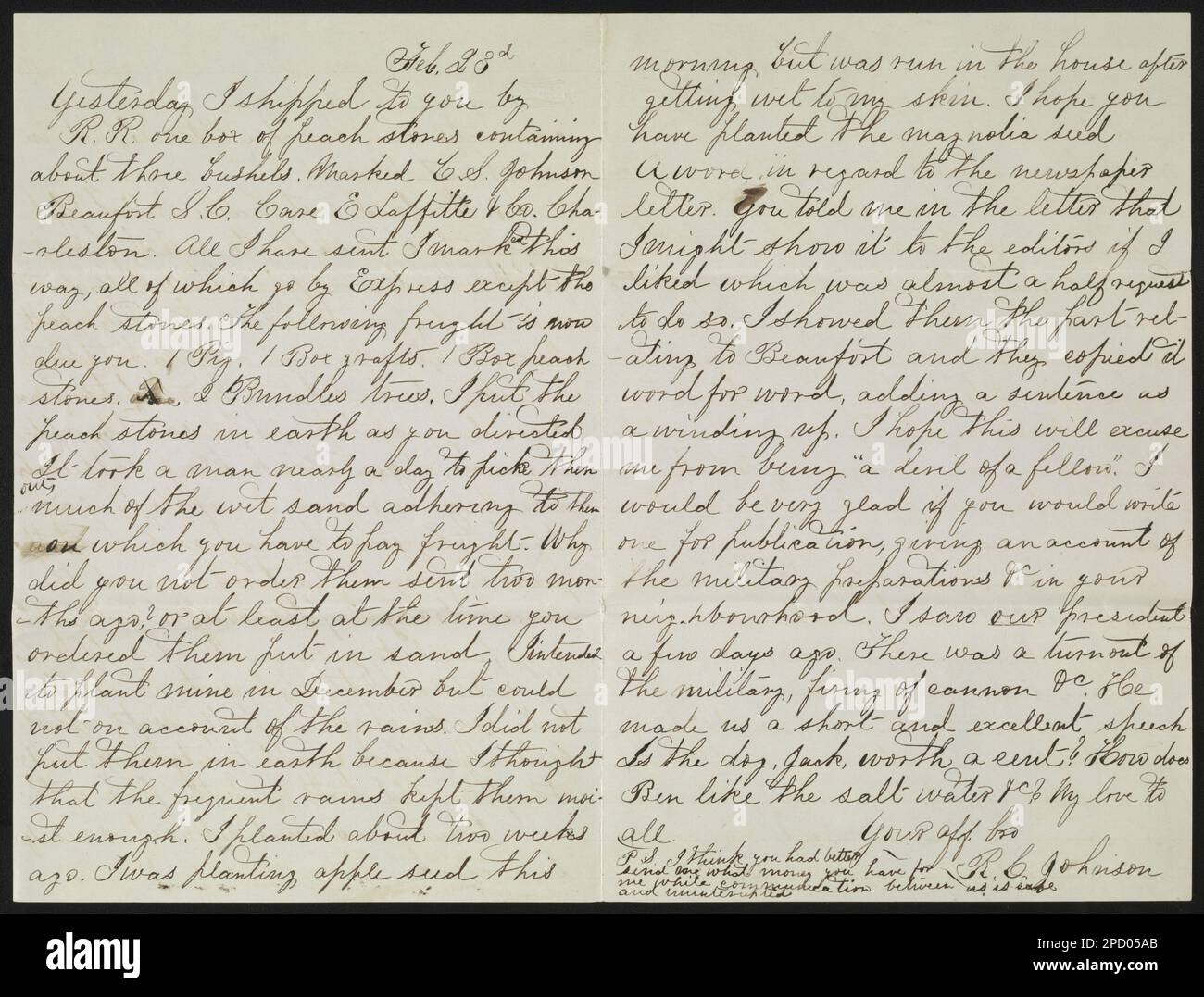 Letter from R. Cecil Johnson, Atlanta, to C. Smith Johnson. Liljenquist ...