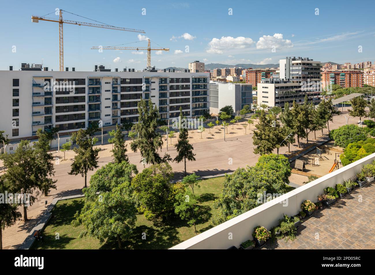 New houses are being built in Gorg, Barcelona in Spain with ...