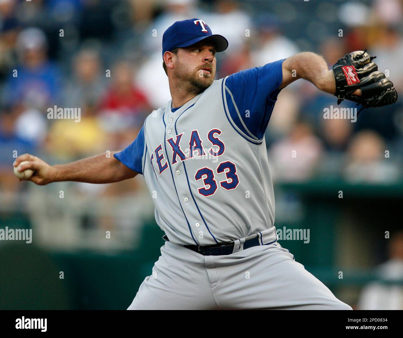 Texas Rangers starting pitcher Kevin Millwood throws against Kansas ...