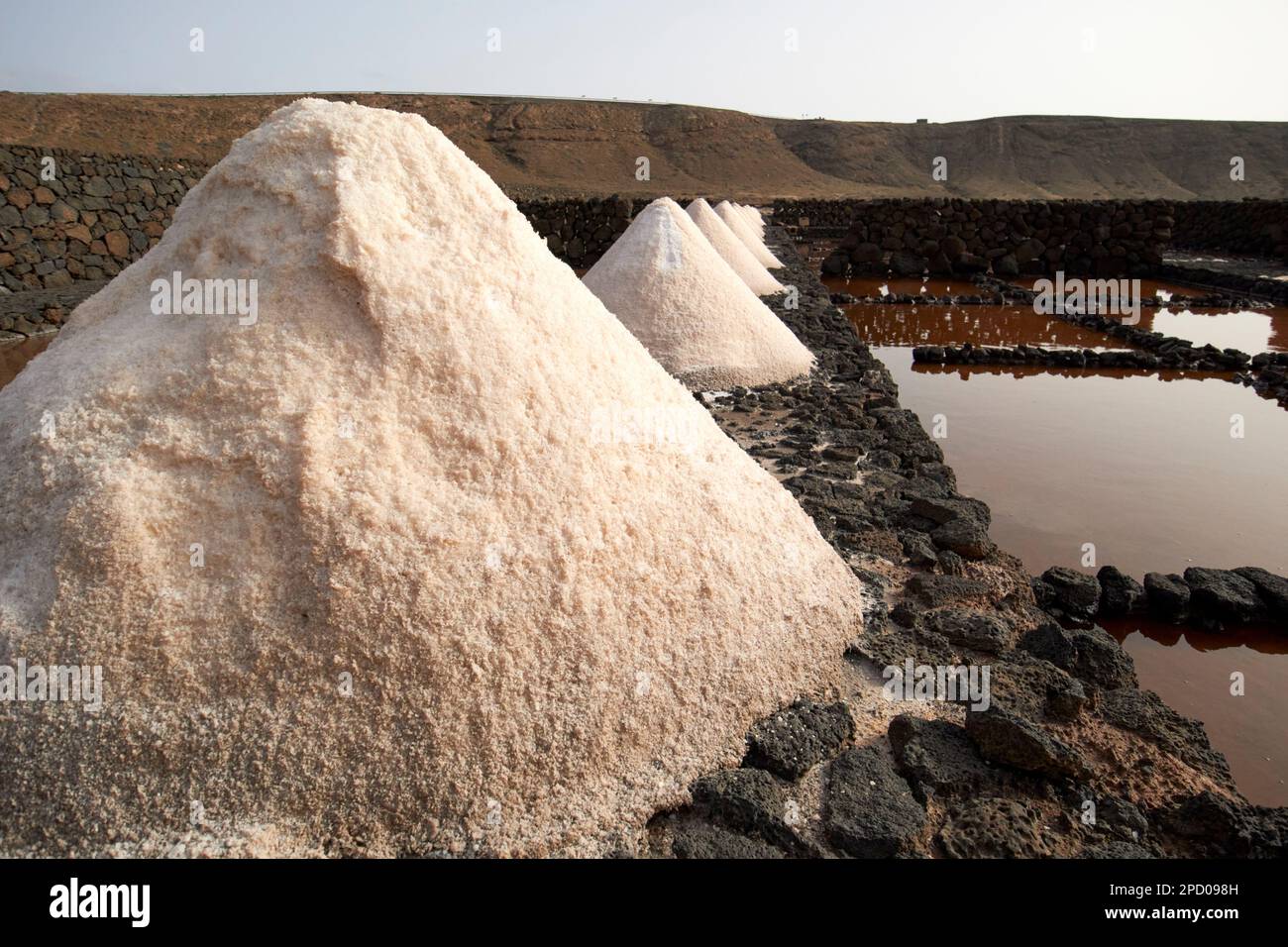 piles of salt collected for tour display from final tanks in salinas de ...