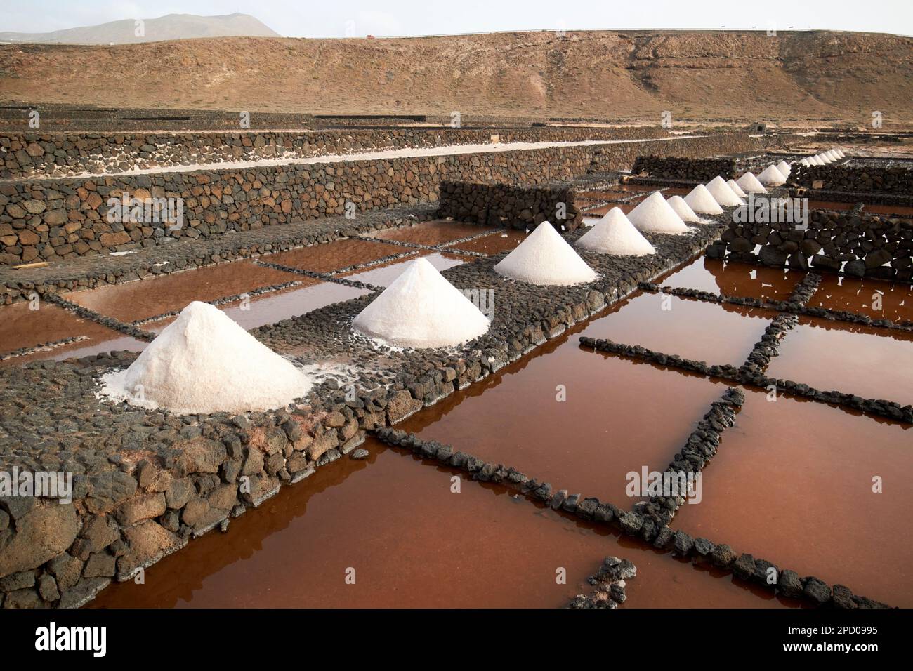 piles of salt collected for tour display from final tanks in salinas de ...