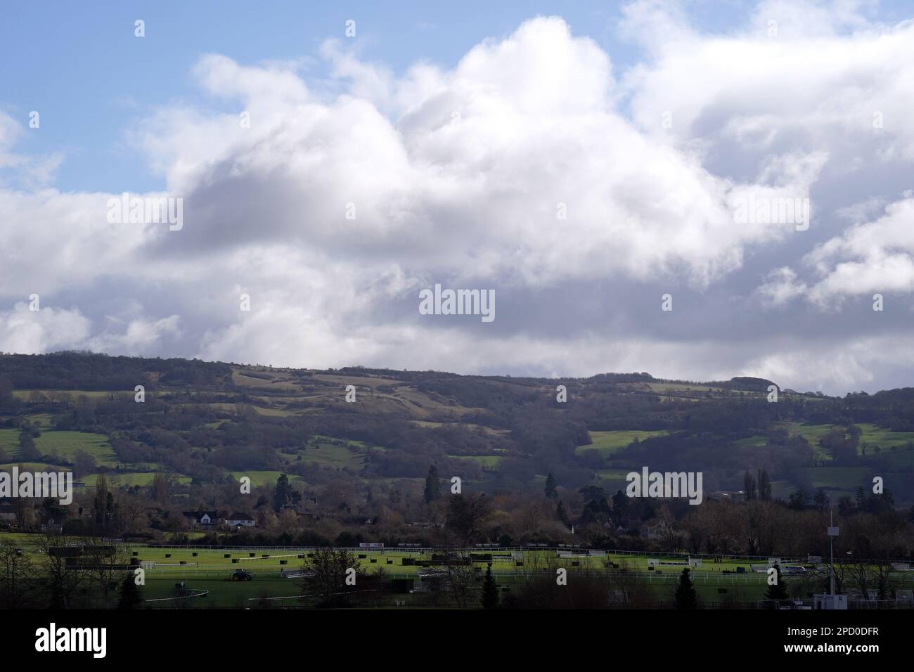 General view across the racecourse on day one of the Cheltenham ...