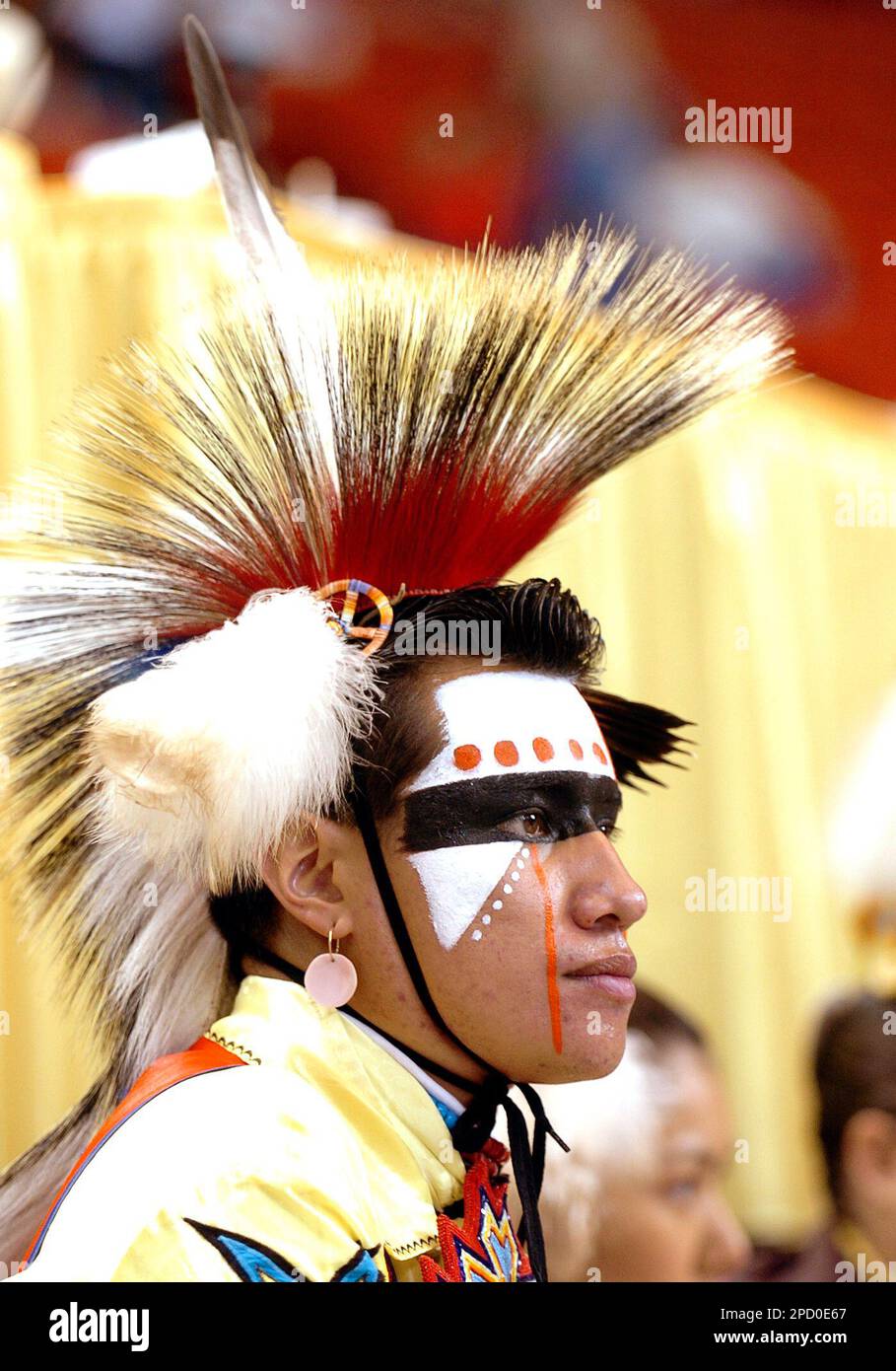 Ardell Scalplock, of Sacramento, Calif., a member of the Siksika tribe ...