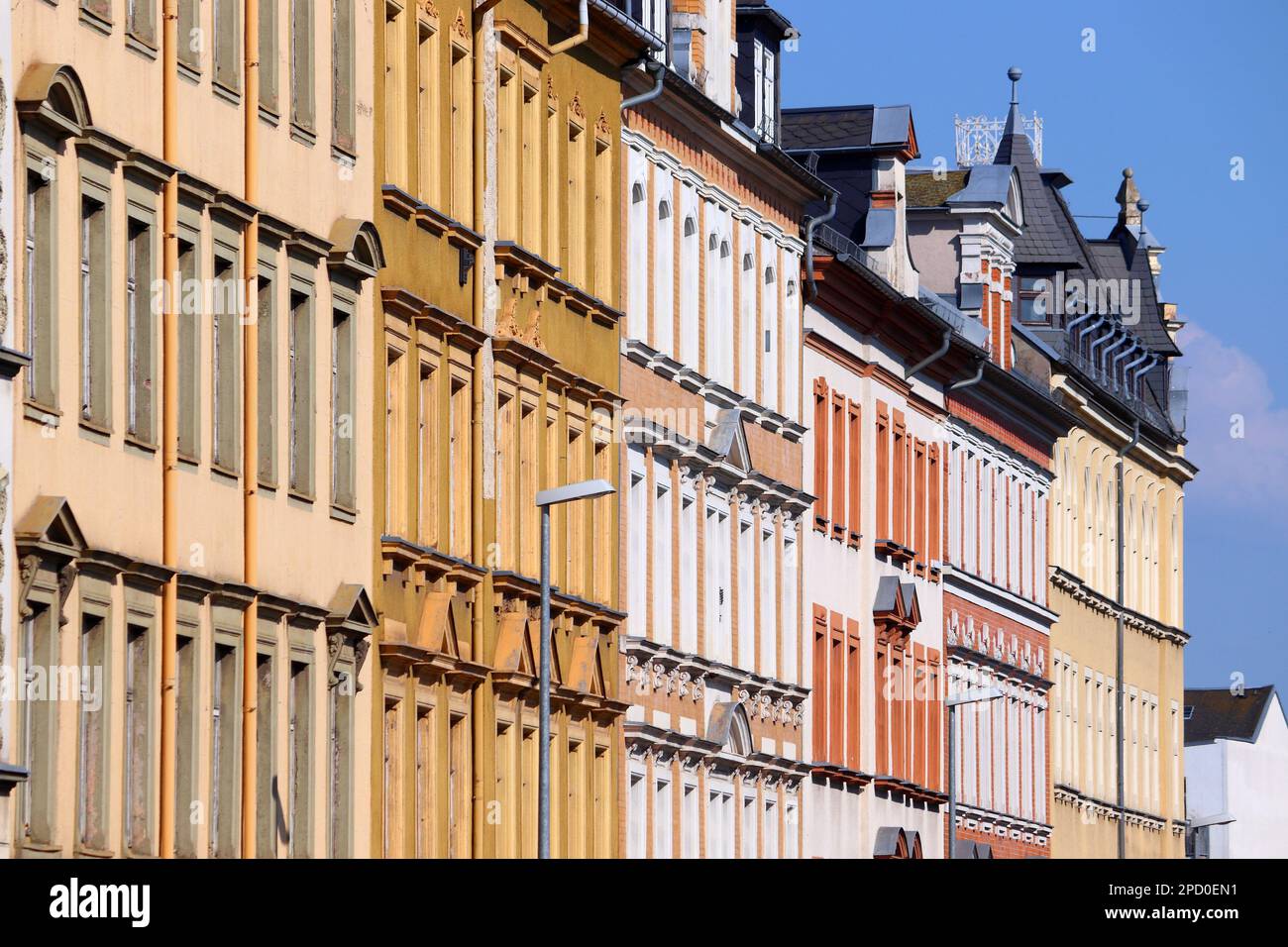 Chemnitz, Germany - typical old residential architecture street view ...