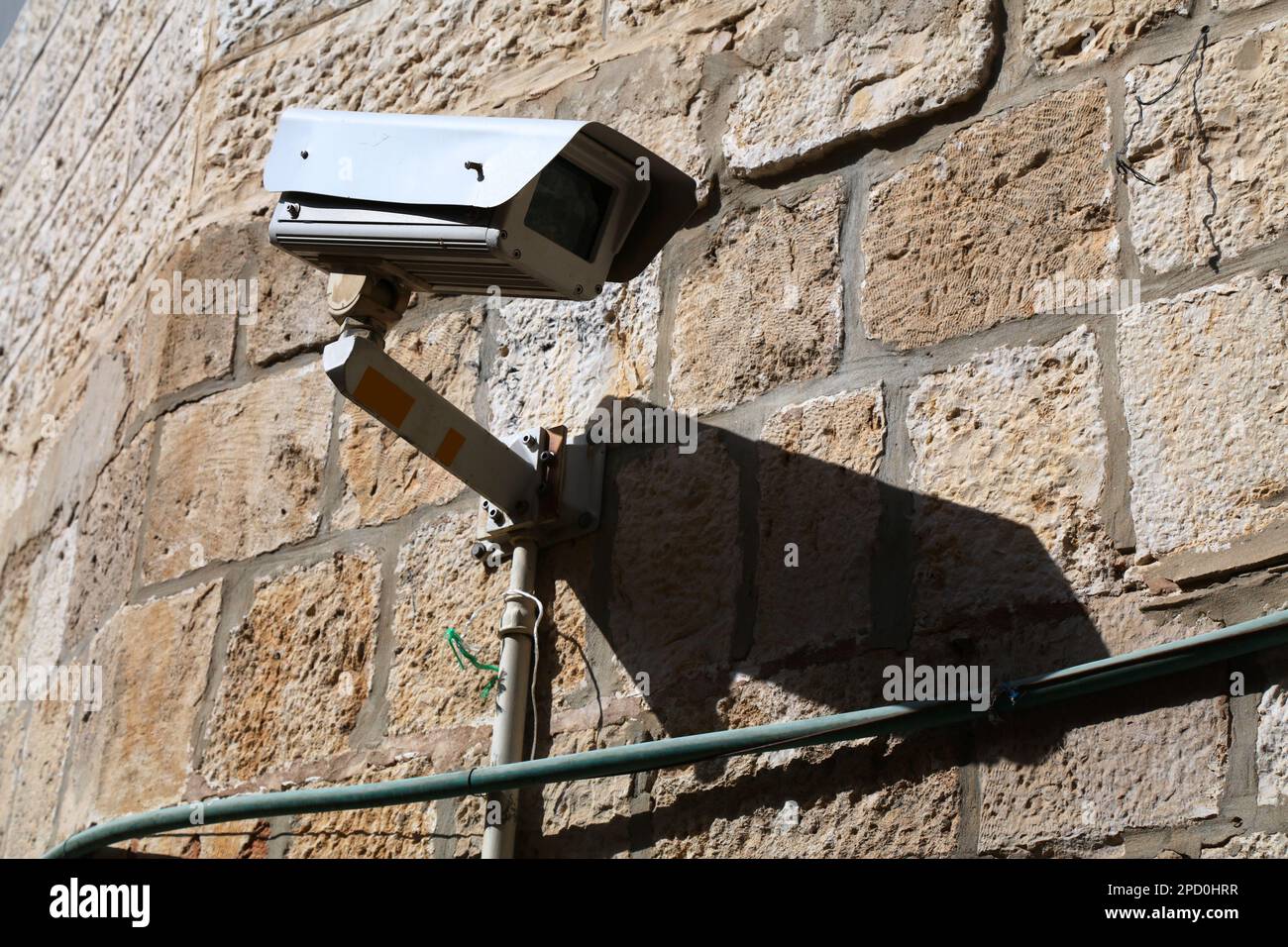 Security camera in Jerusalem city, Israel. CCTV equipment. Security ...