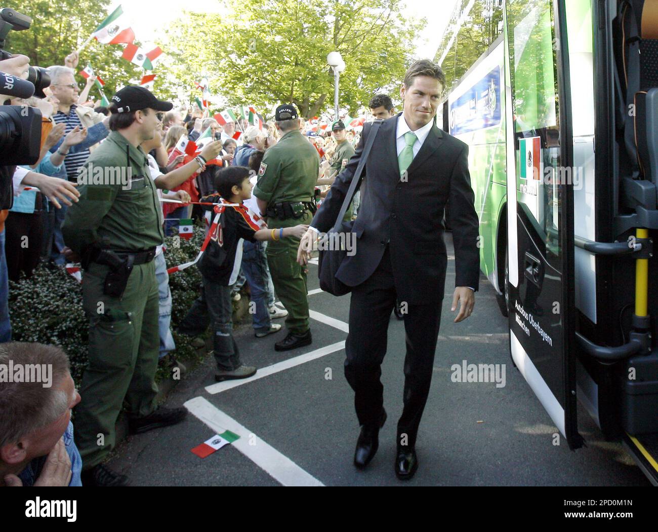 Mexico's national soccer player Guillermo Franco along with the team ...