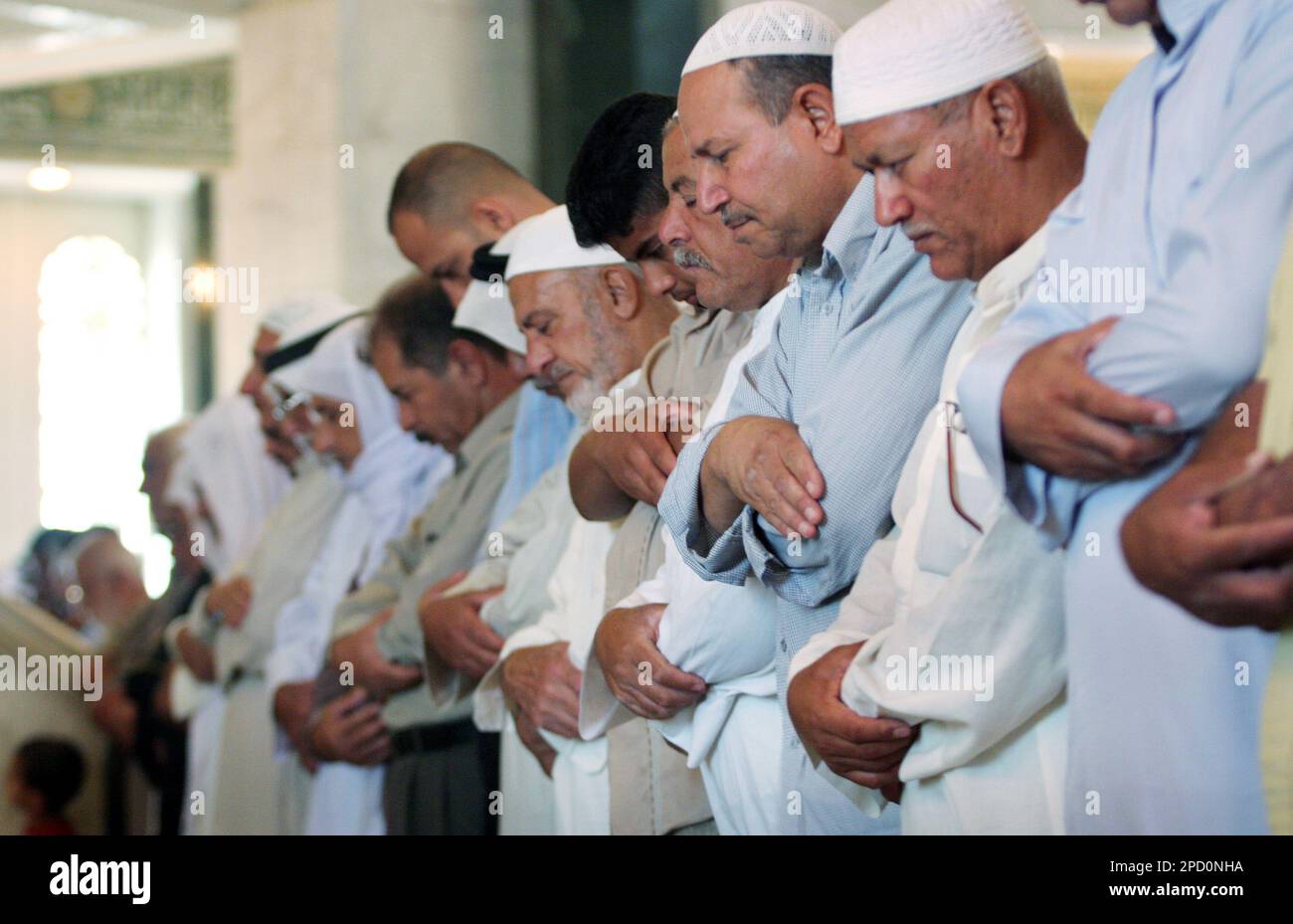 Sunni muslims give Friday prayers in the Umm al-Qura mosque in the ...