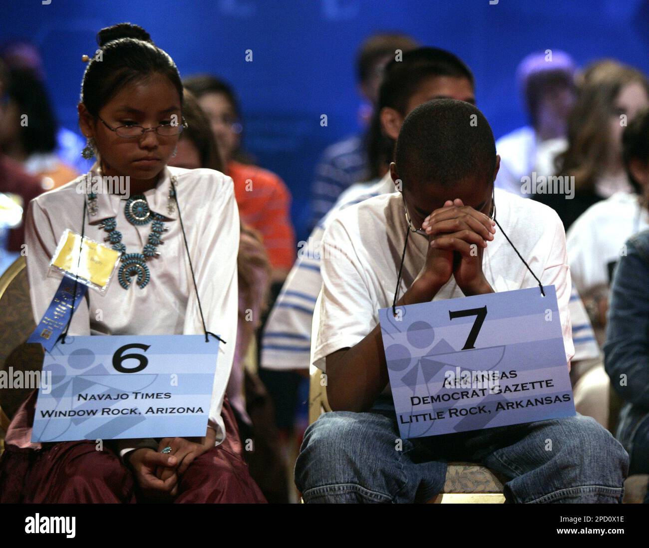 Natasha Begay, 12, of Tsaile, Ariz., left, and McKinley Blake Hudson ...