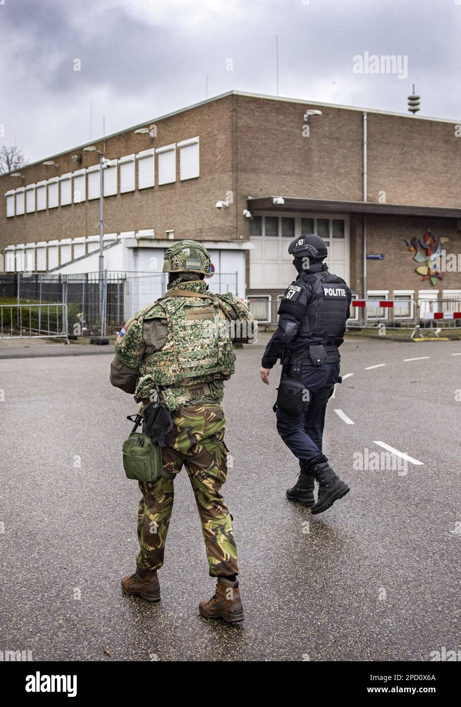 AMSTERDAM - Security at the extra secure court De Bunker for the ...
