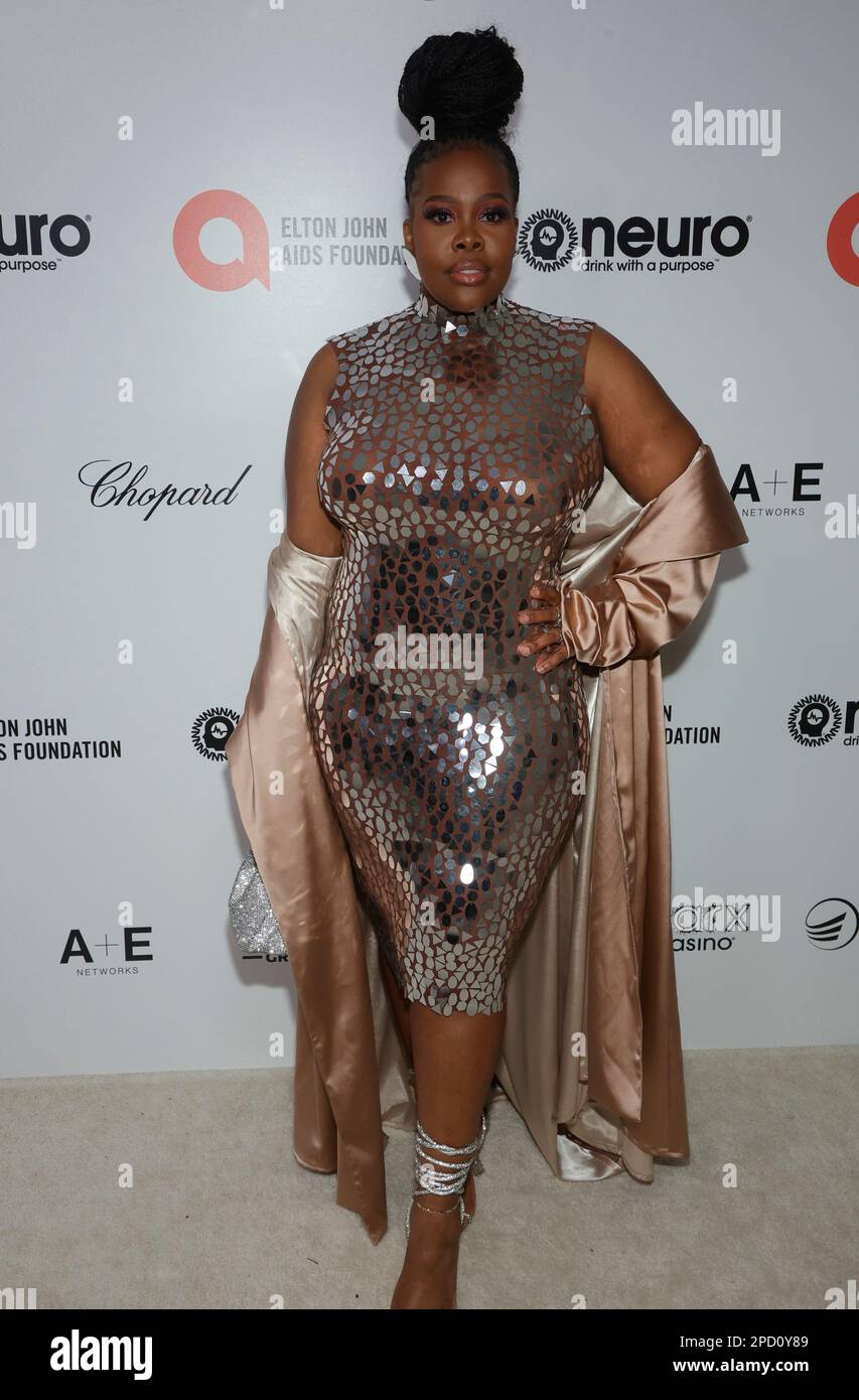 West Hollywood, Ca. 12th Mar, 2023. Amber Riley at the Elton John AIDS ...