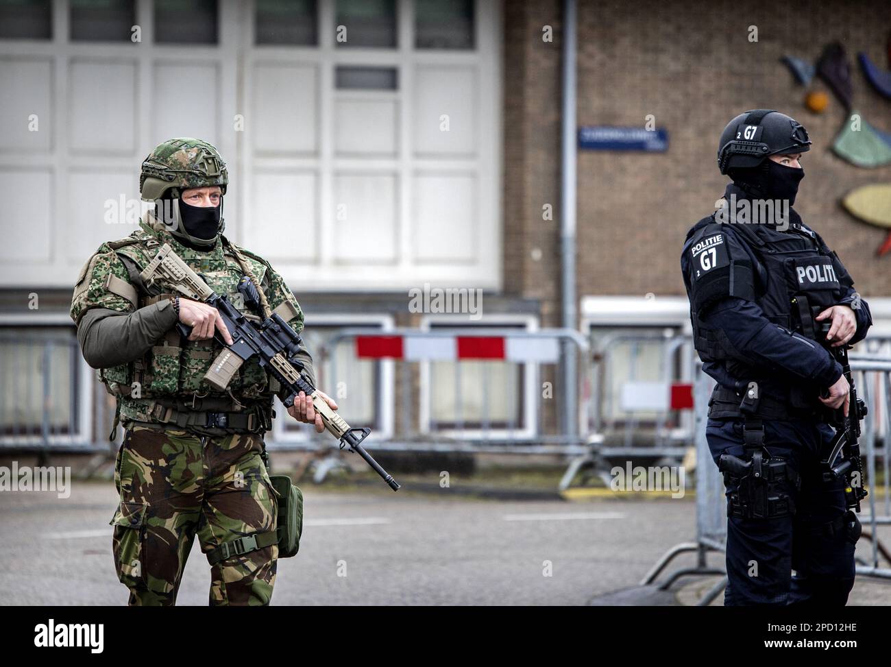 AMSTERDAM - Security at the extra secure court De Bunker for the ...