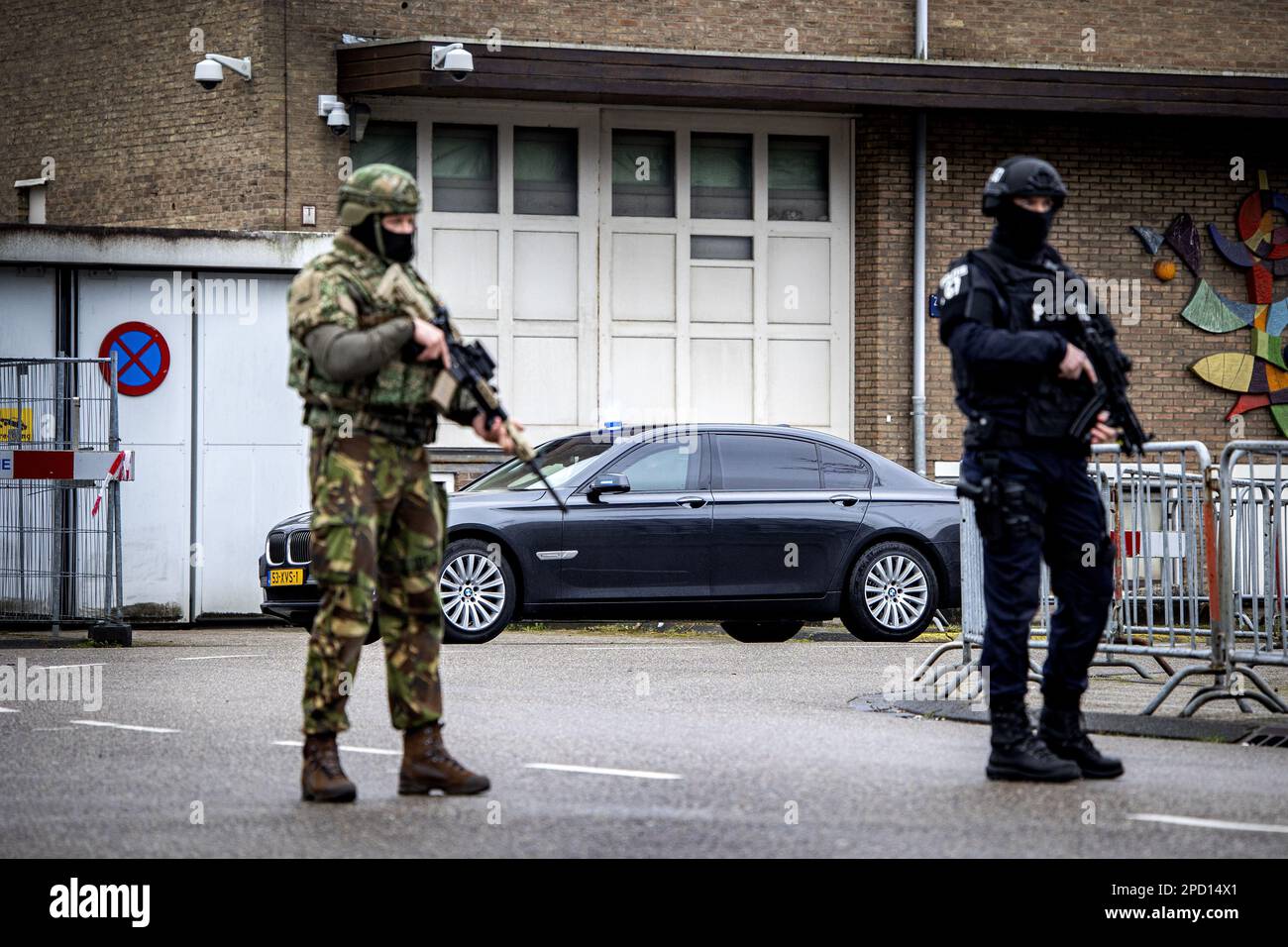 AMSTERDAM - Security at the extra secure court De Bunker for the ...