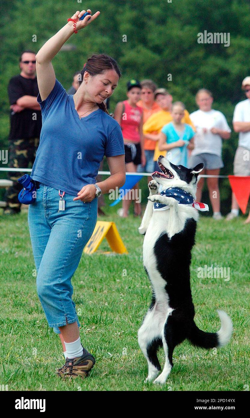 Melissa Heeter, of Atlanta, performs a Canine Freestyle Dancing ...