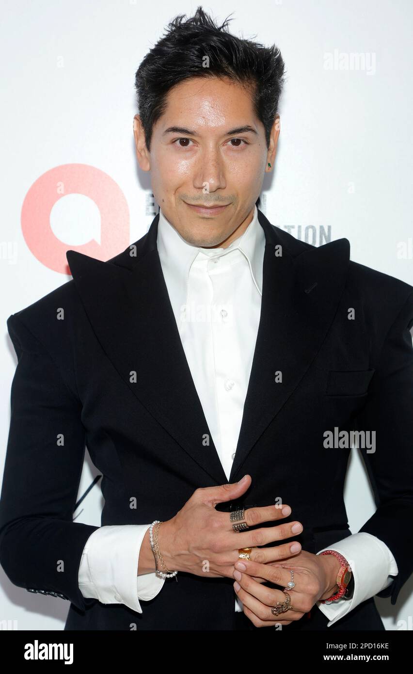 West Hollywood, Ca. 12th Mar, 2023. Carlos Eric Lopez at the Elton John ...