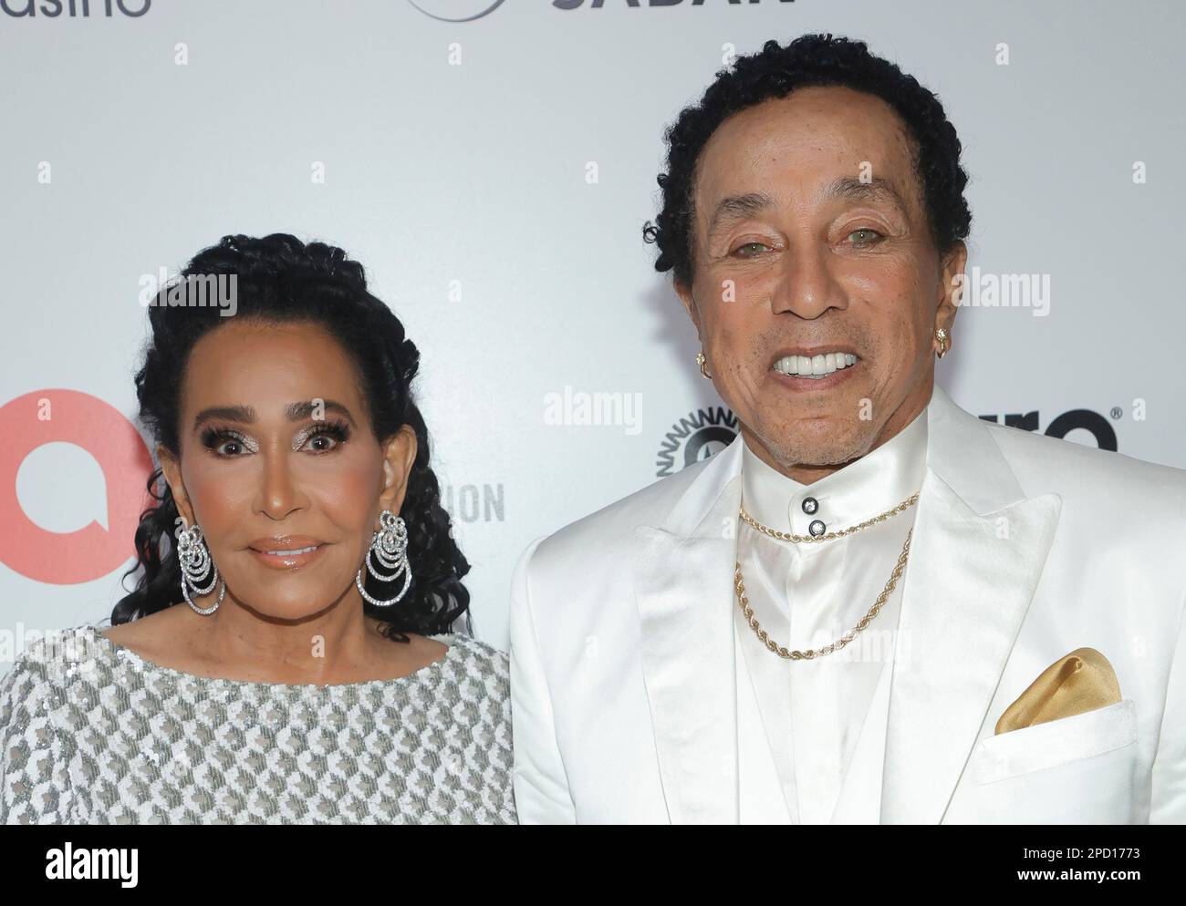 West Hollywood, Ca. 12th Mar, 2023. Smokey Robinson, Frances Gladney at ...