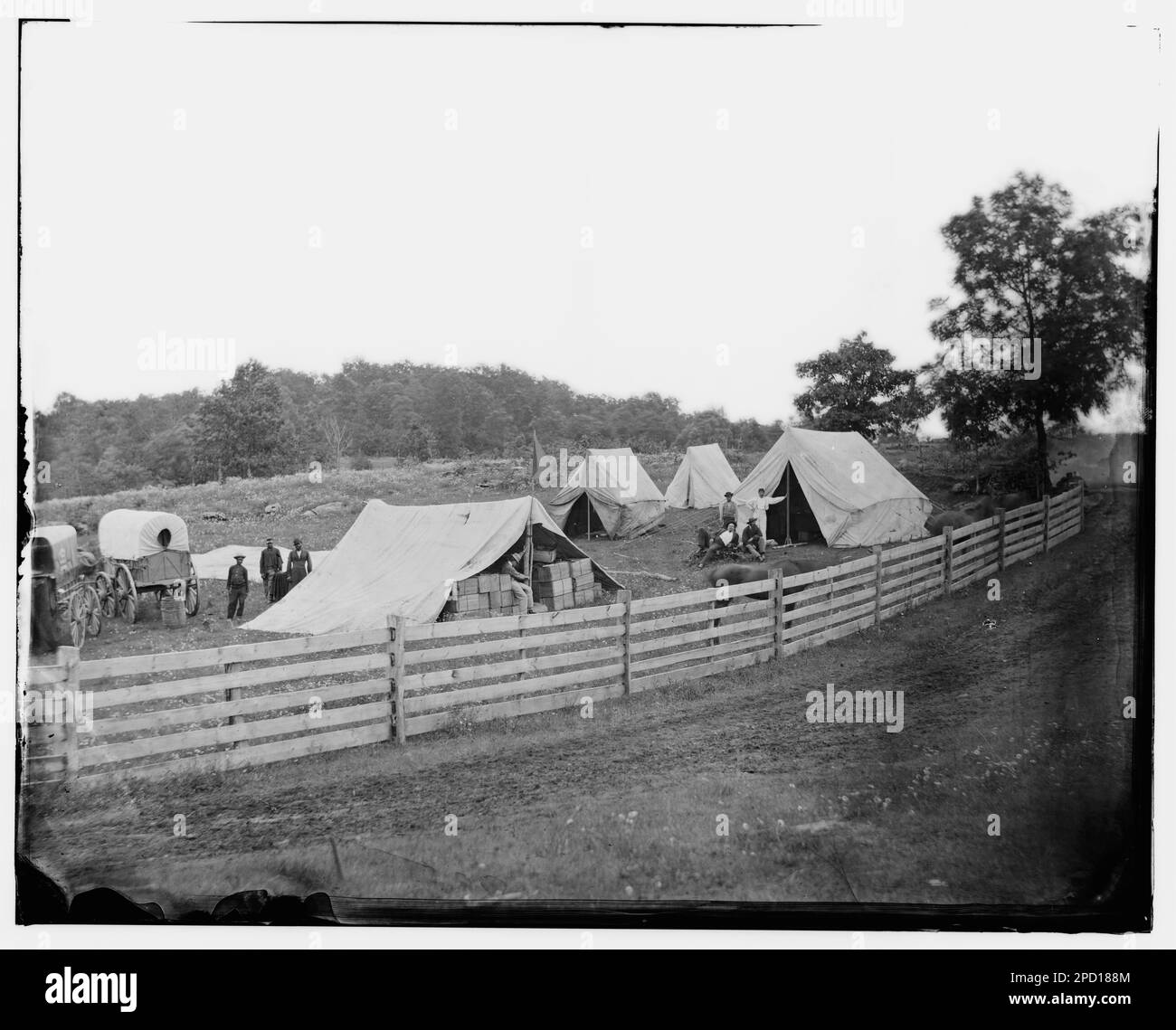 Gettysburg, Pennsylvania. Camp of Captain John J. Hoff. Civil war ...