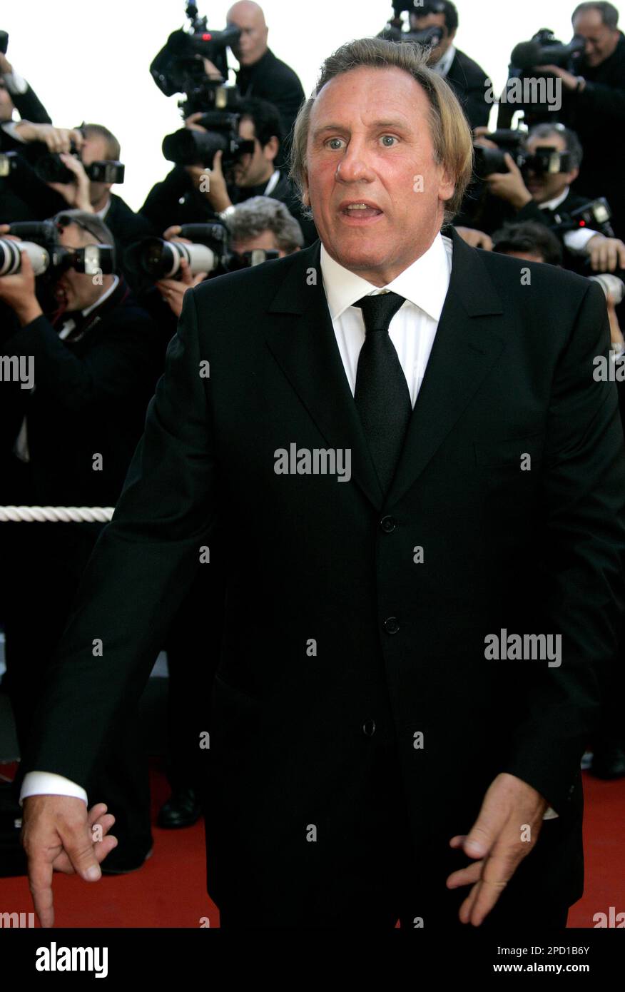 French actor Gerard Depardieu arrives for the screening of the film ...