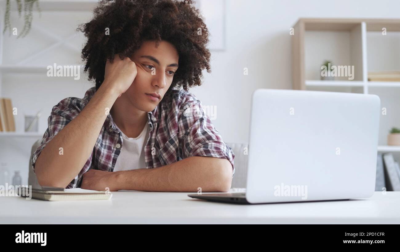 Tired bored student online lesson hi-res stock photography and images ...
