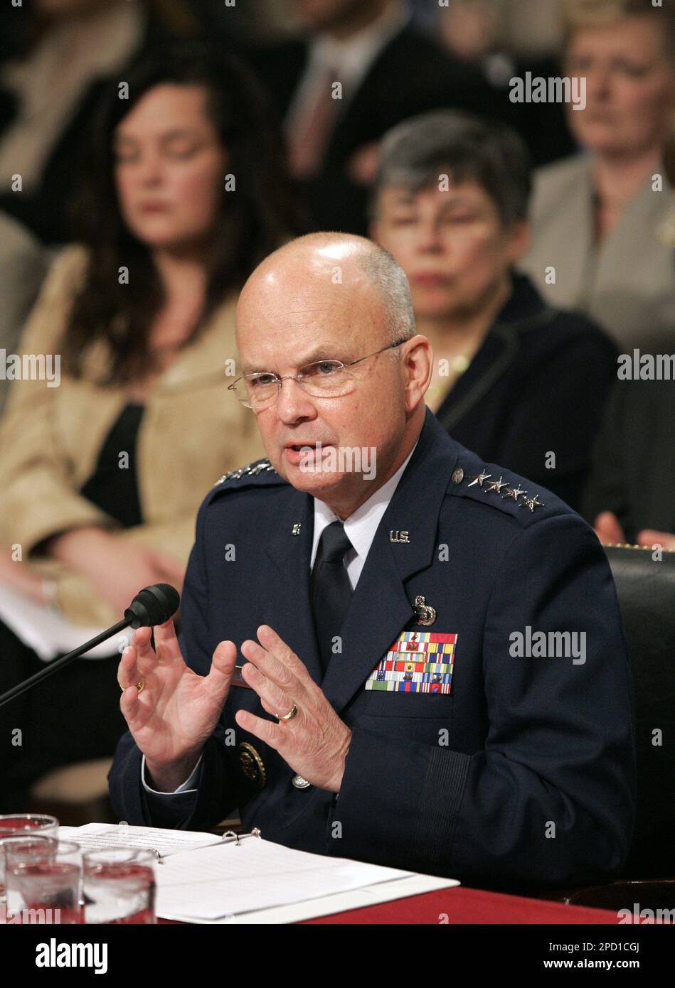 **FILE** Gen. Michael Hayden testifies during his May 18, 2006, Senate ...