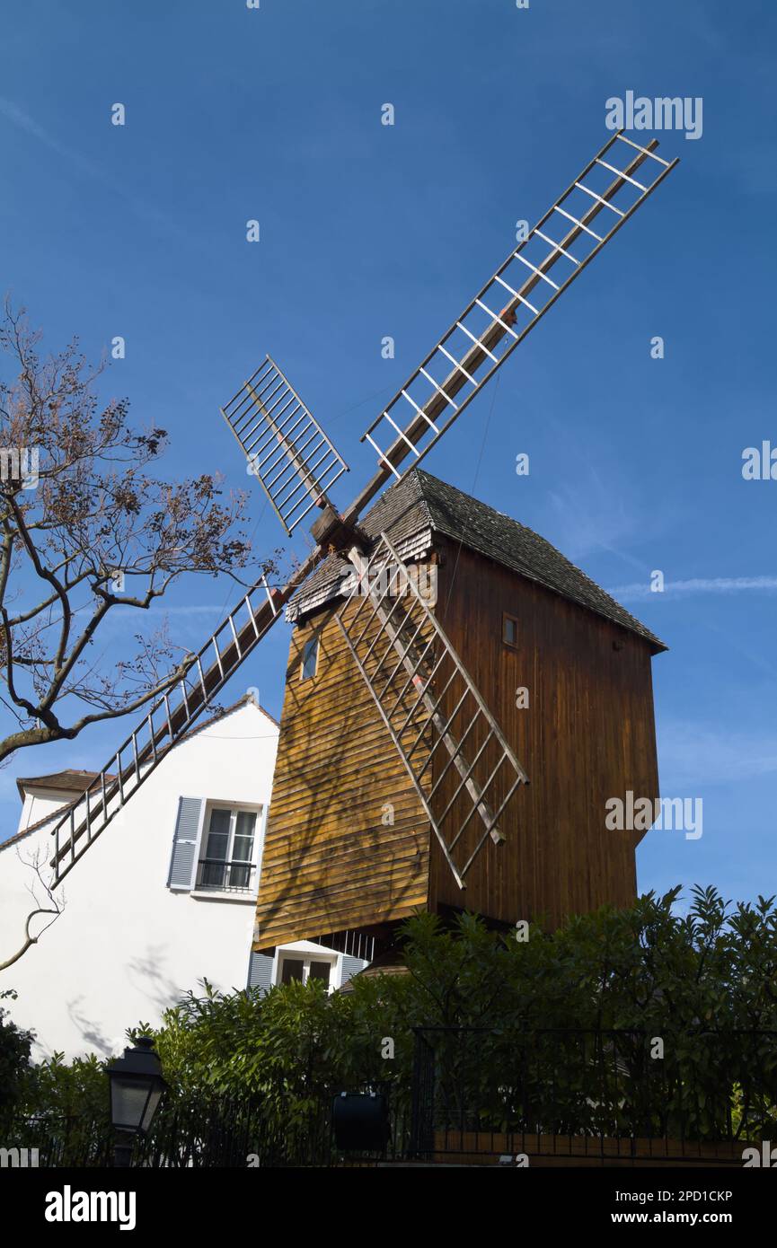 Moulin De Radet, Surviving Windmill, Montmartre, Paris, France Stock Photo - Alamy