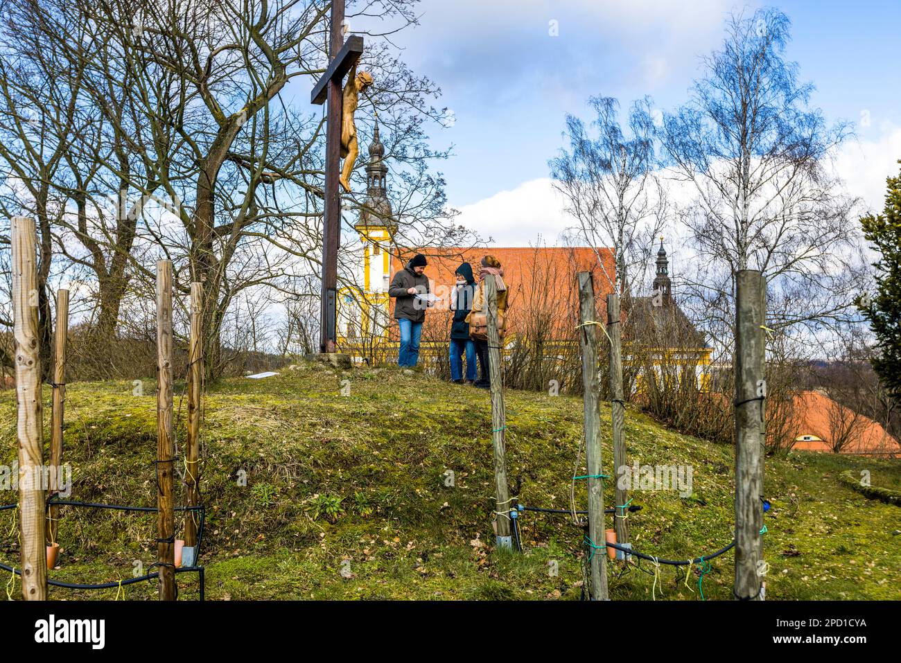 Neuzelle Baroque Monastery, Germany. Dome of the vineyard Neuzelle ...