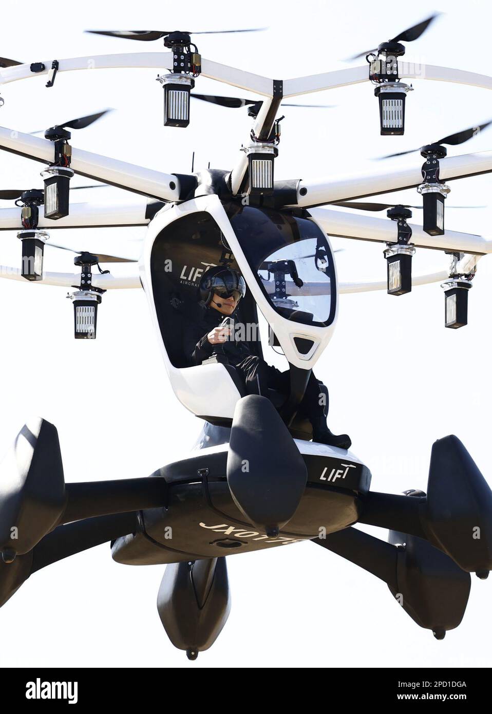 Osaka, Japan. 14th Mar, 2023. A piloted demonstration flight of a one ...