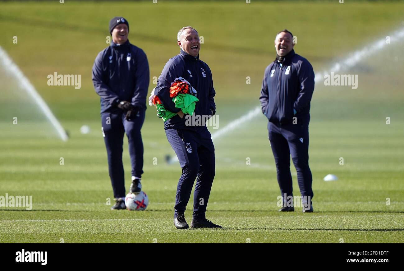 Nottingham Forest manager Steve Cooper during a training session at The ...