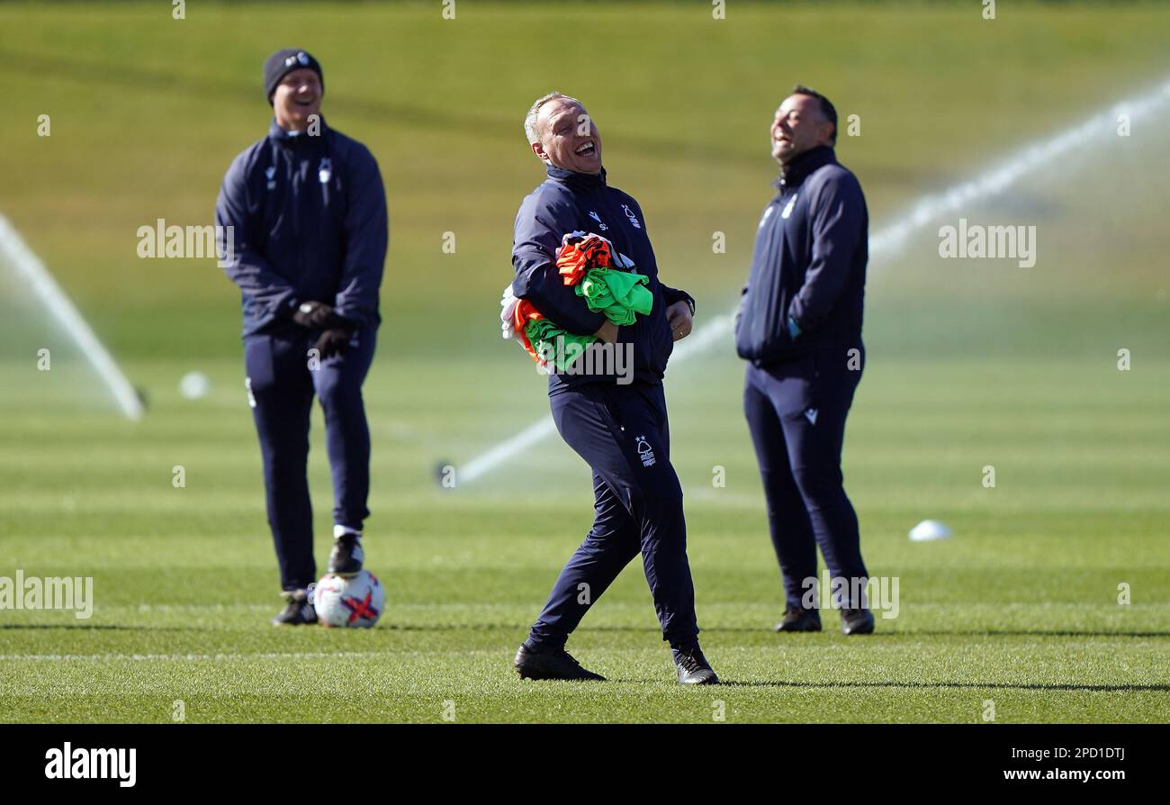 Nottingham Forest manager Steve Cooper during a training session at The ...