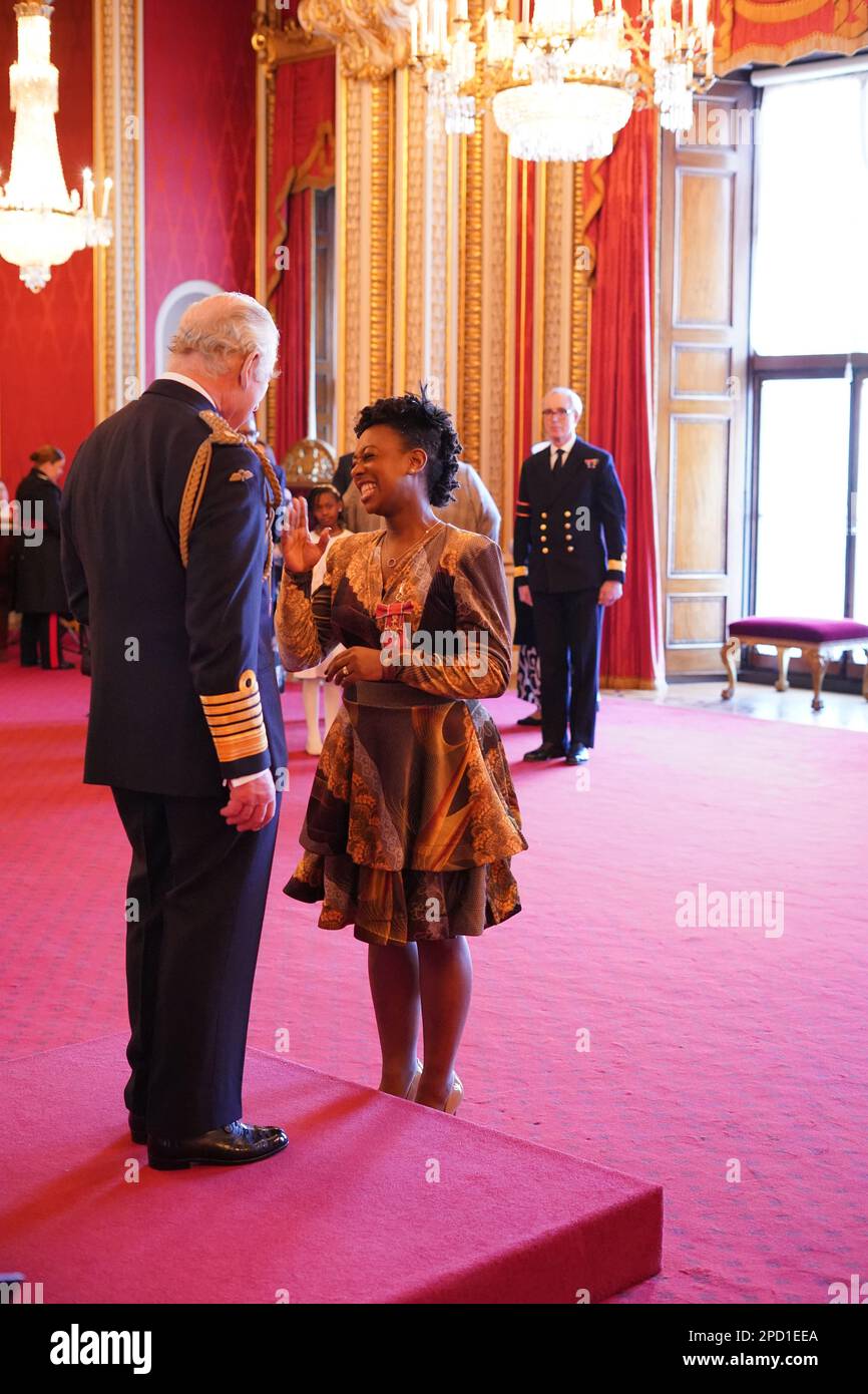 Mrs YolanDa Brown, from Ilford, is made an Officer of the Order of the ...