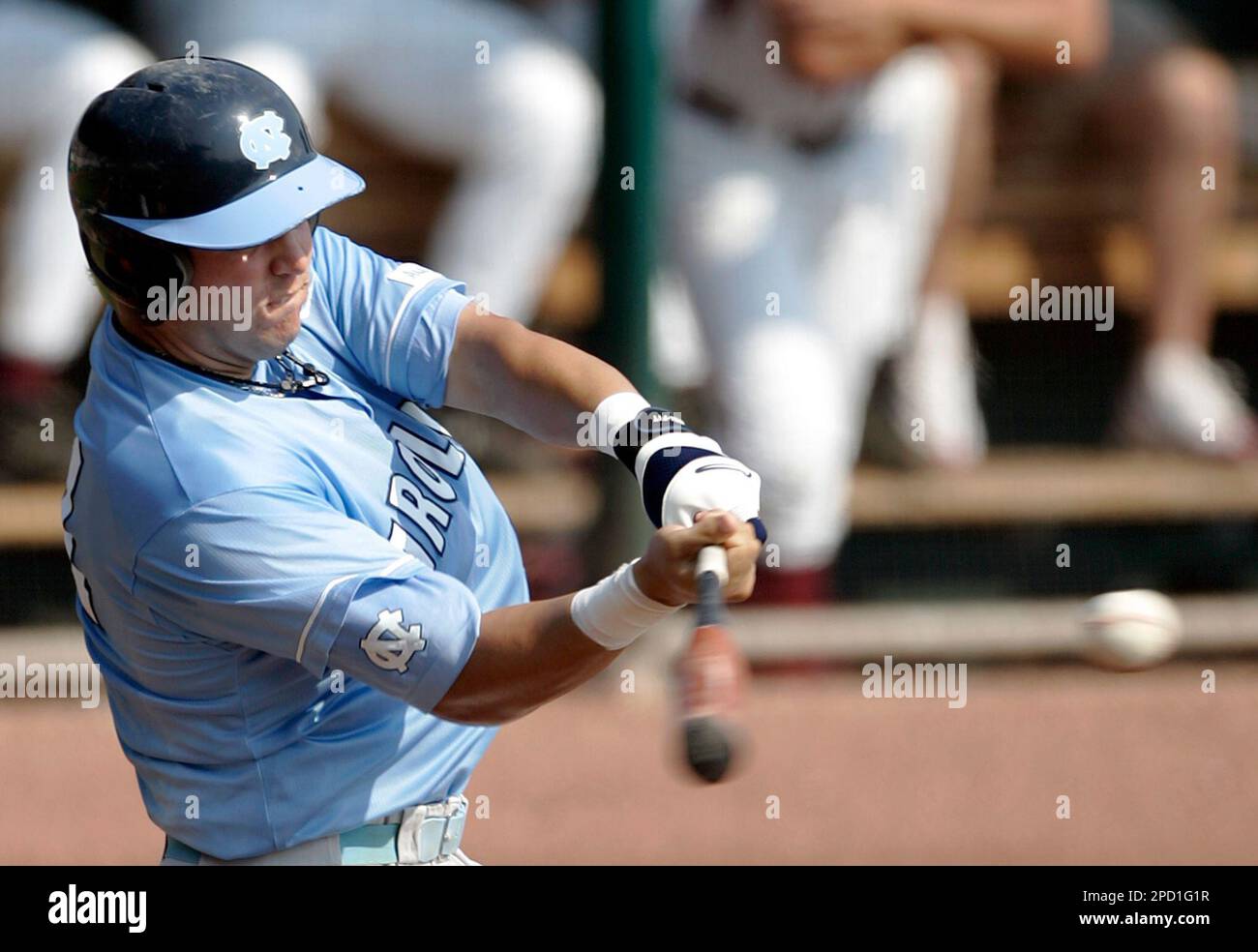 North Carolina's Chad Flack hits a solo home run against Florida State ...