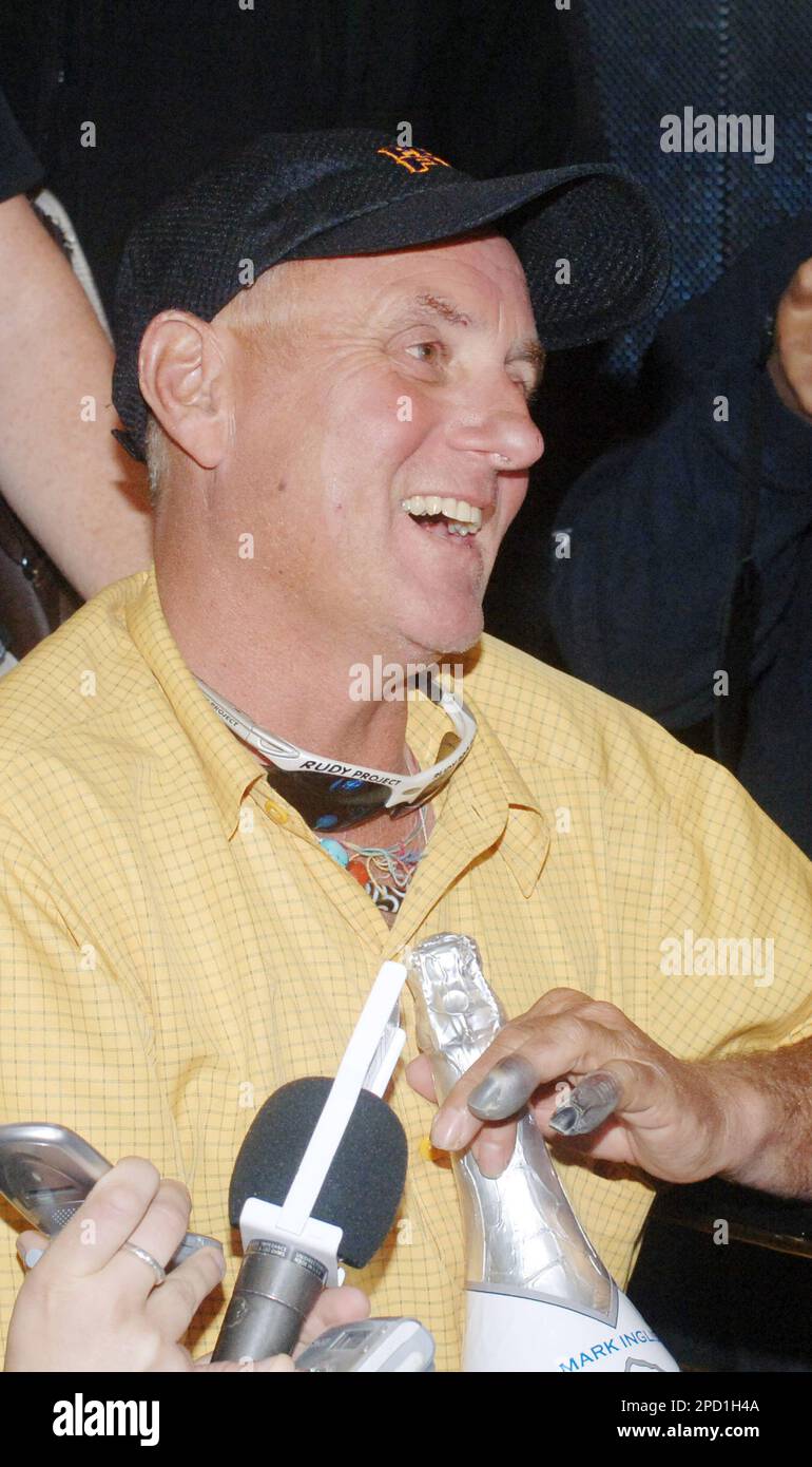 Double amputee mountaineer Gary Inglis smiles as he arrives at ...
