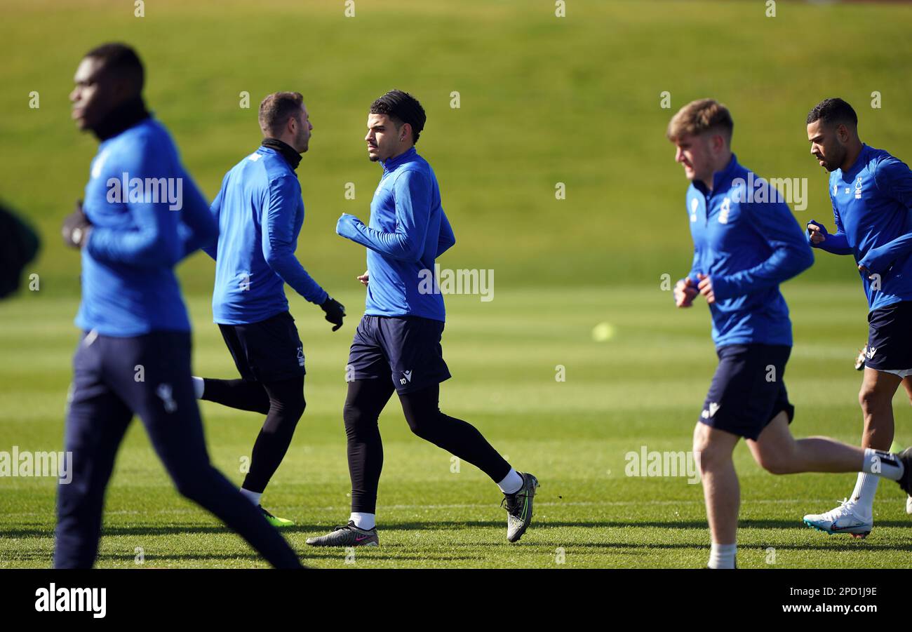 Nottingham Forest's Morgan Gibbs-White during a training session at The ...