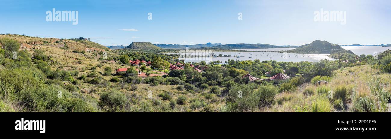 Gariepdam, South Africa - Feb 21, 2023: A panorama view of the Gariep ...