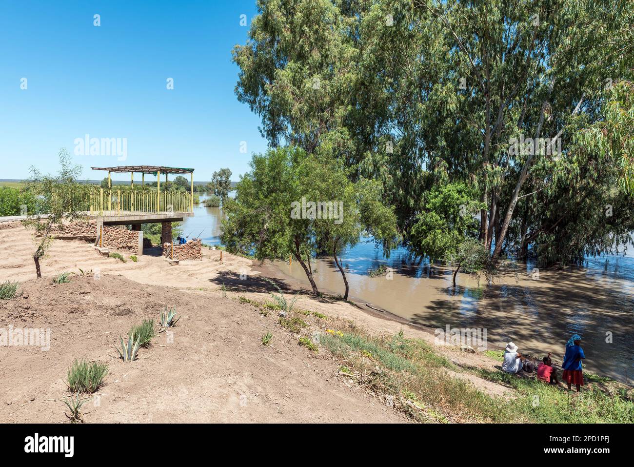 Douglas, South Africa - Mar 1, 2023: Anglers at Samevloeiing near ...
