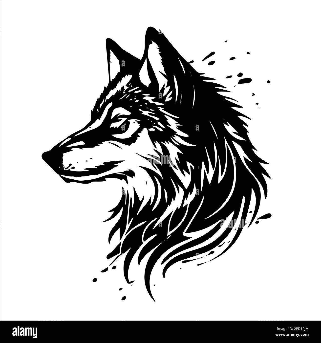 White wolf dog snarl hi-res stock photography and images - Alamy