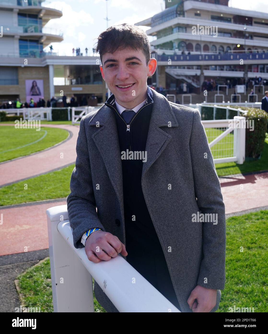 Jockey John Gleeson poses for photographers on day one of the ...